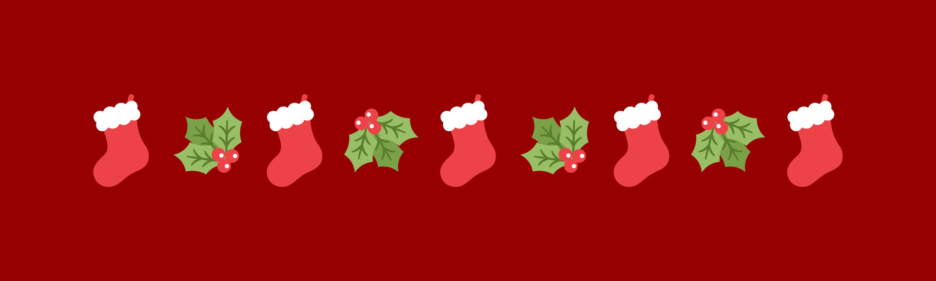 Christmas themed decorative border and text divider, Christmas Stocking ...