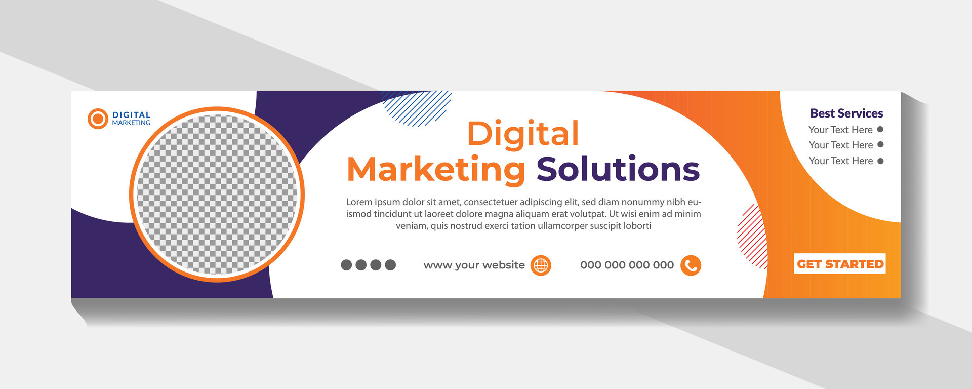 Digital Marketing Agency Social Media Cover Page or Corporate Business LinkedIn Cover Banner ...