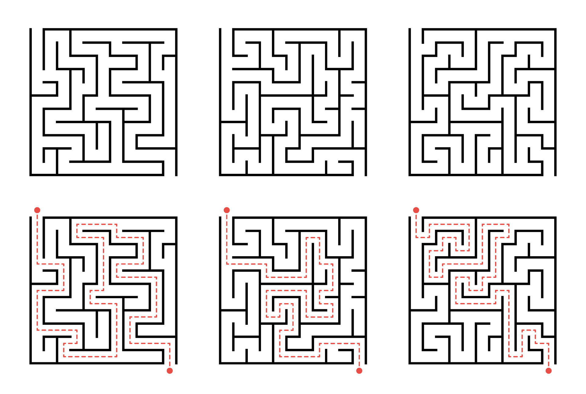 laberinto línea modelo. rectángulo laberinto con entrada y salida ...