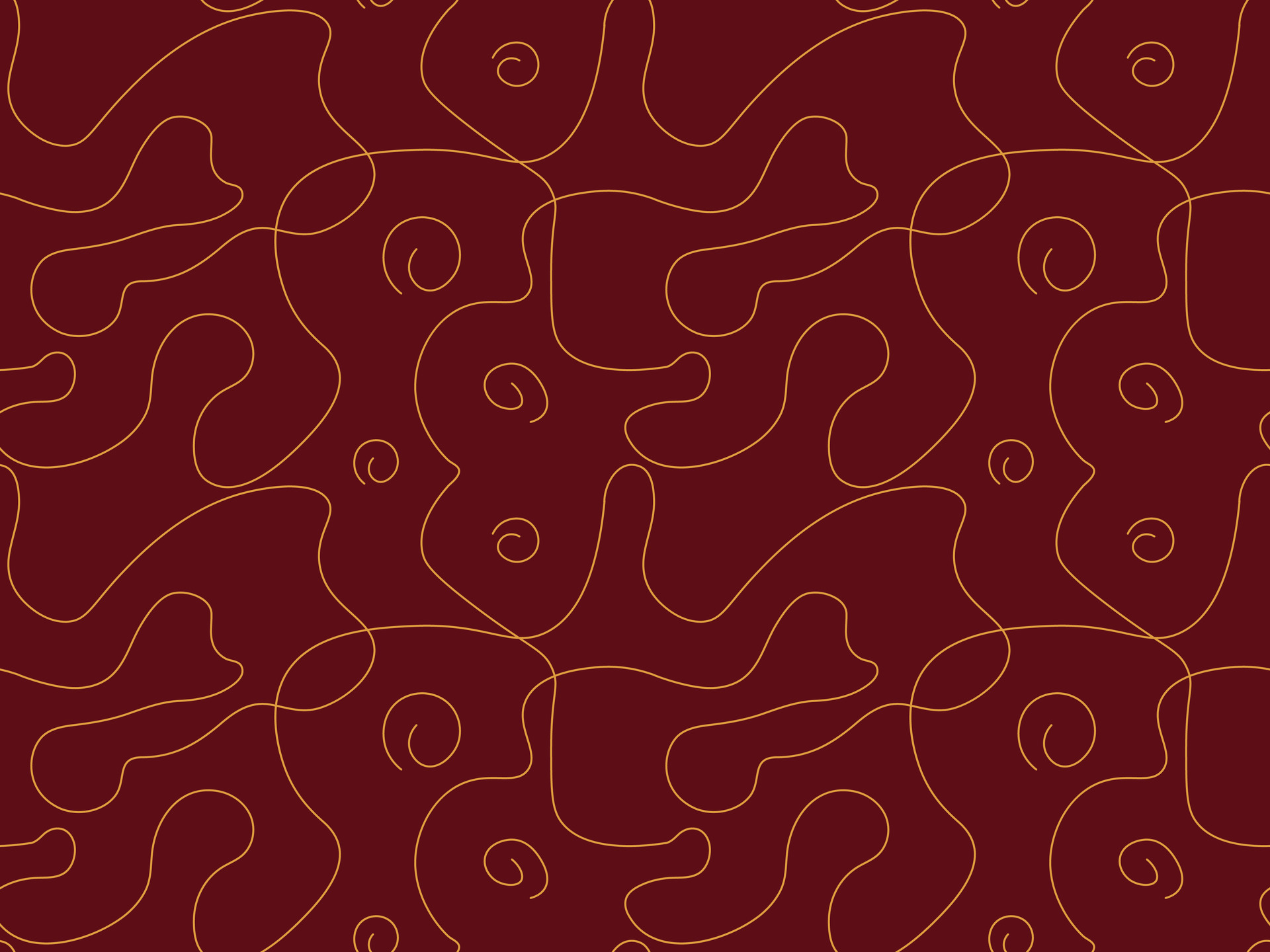 Seamless vector pattern of abstract continuous single line. One line ...