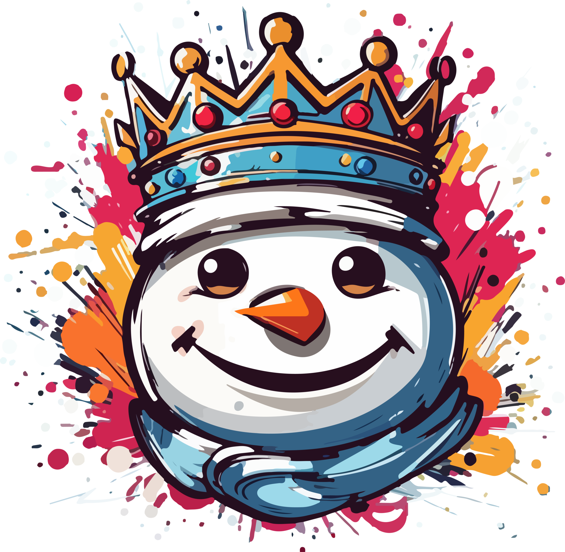 Christmas Snowman Illustration With Ai Generative 29749280 Png
