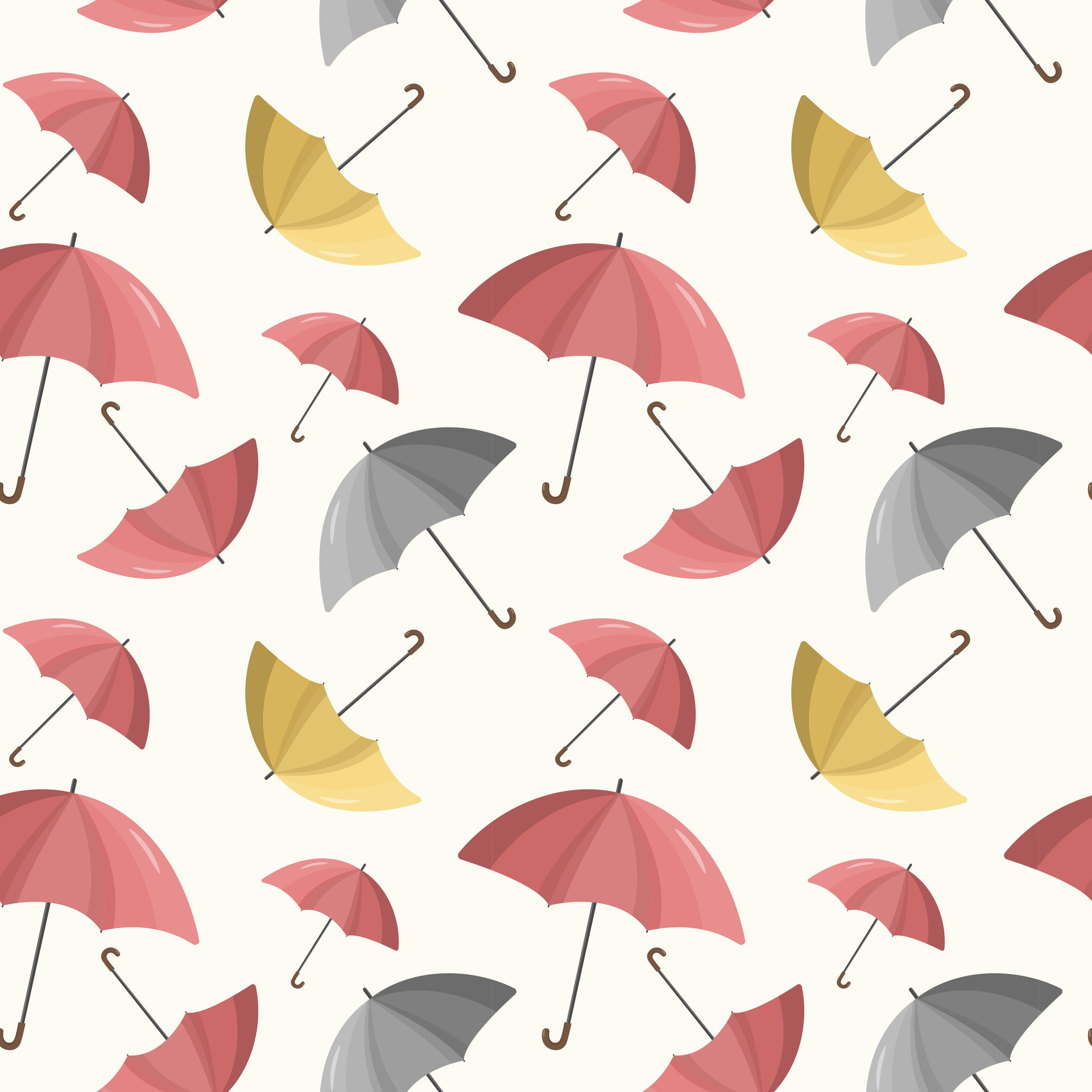 Seamless pattern with umbrella. Colourful umbrellas. Autumn background ...