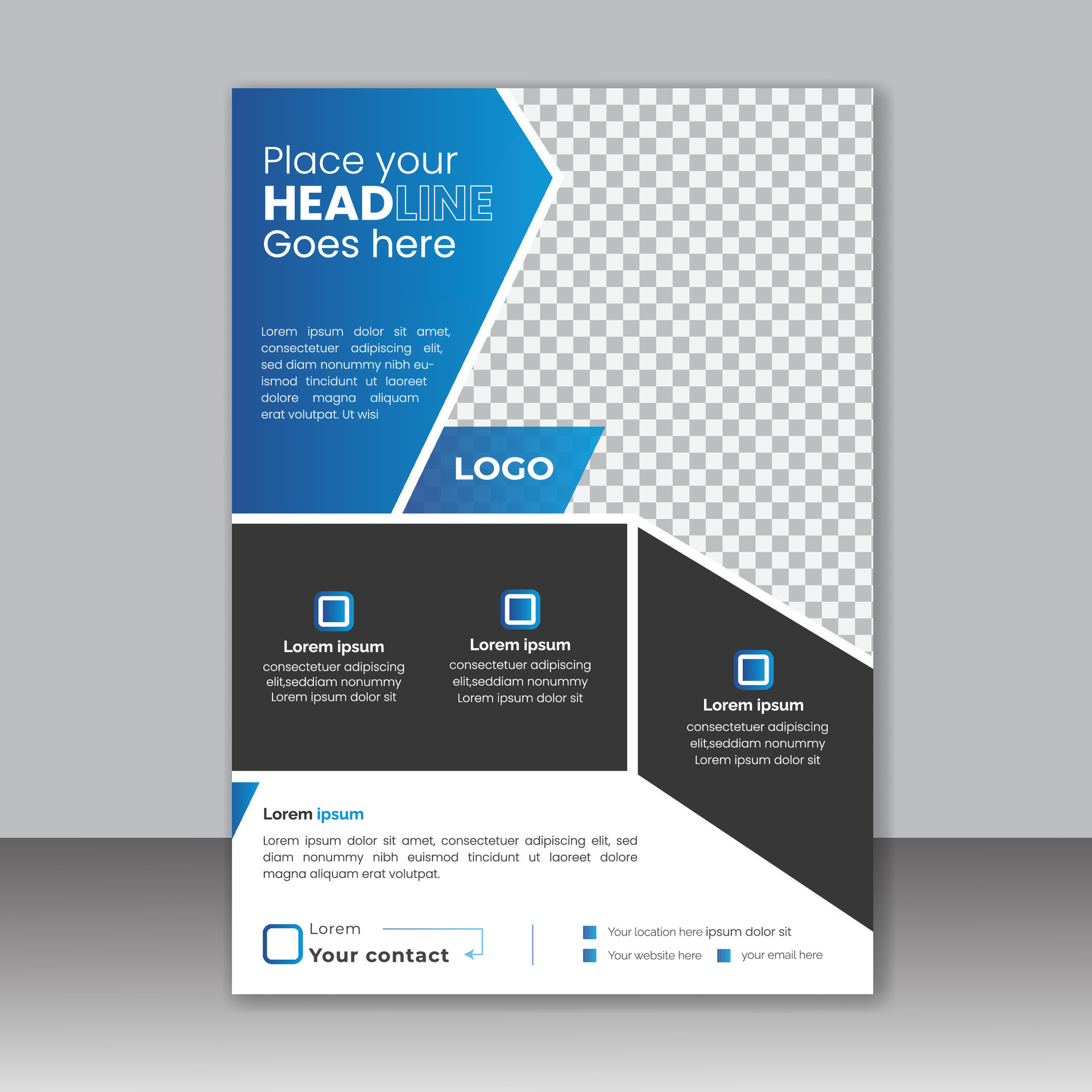 clean and simple modern Business flyer template design, Creative modern ...