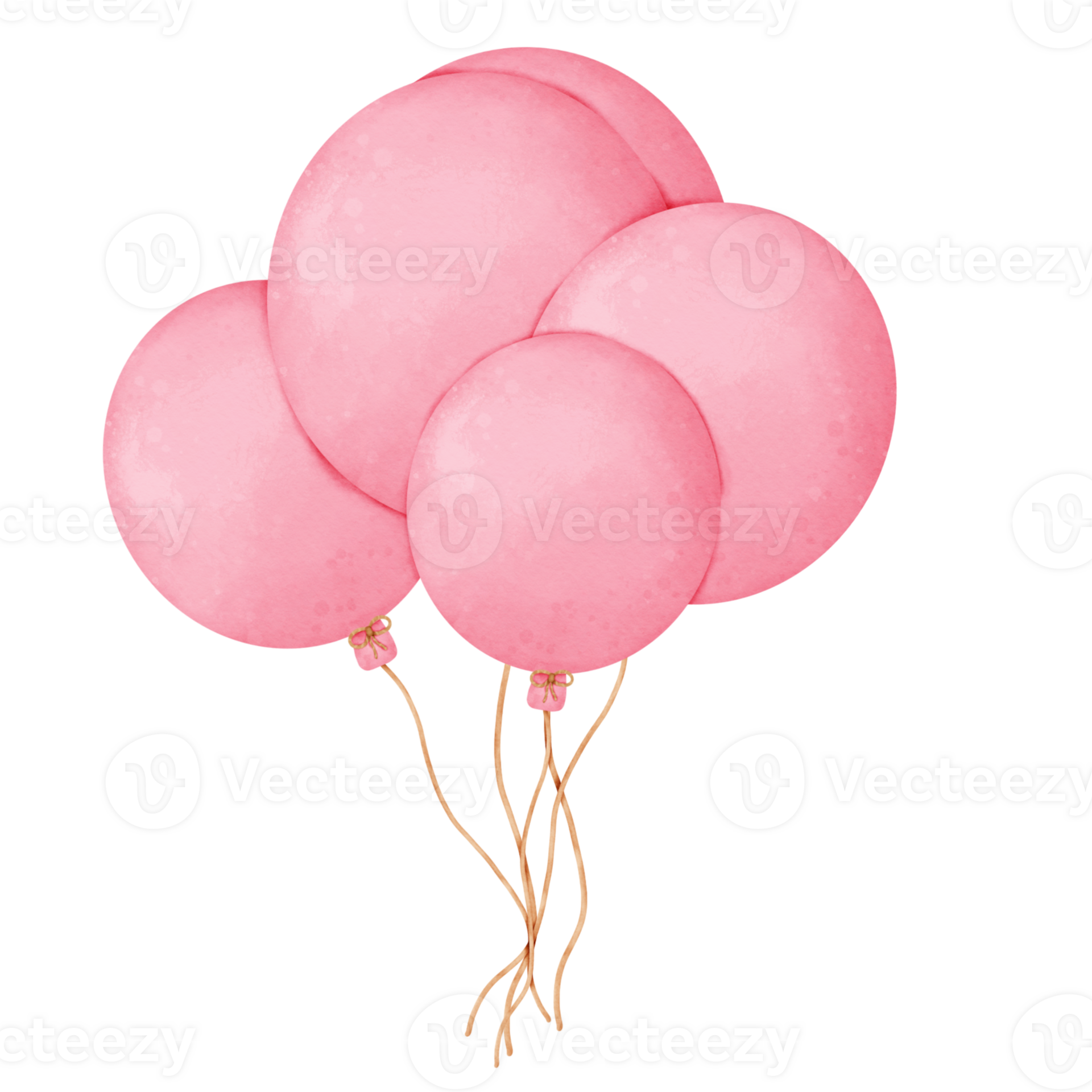 hand painted ,watercolor balloons ,pink 29751190 PNG