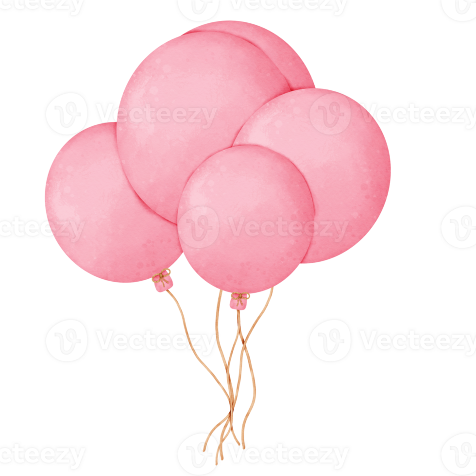 hand painted ,watercolor balloons ,pink 29751190 PNG