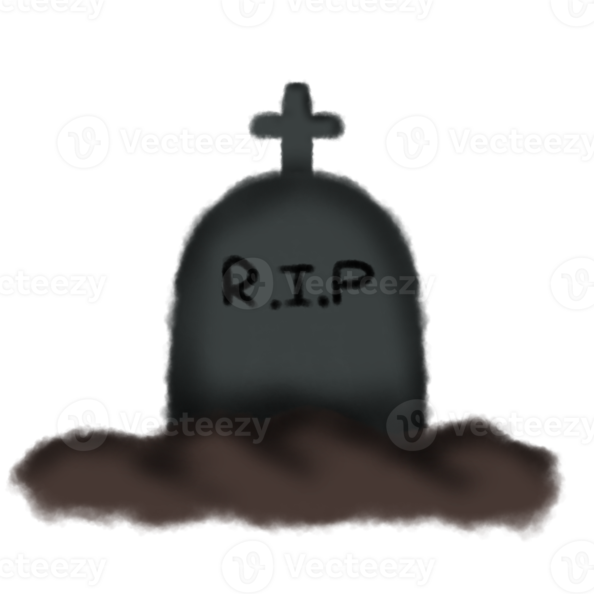 a black tombstone with the word r.i.p on it on transparent background 29751464 PNG