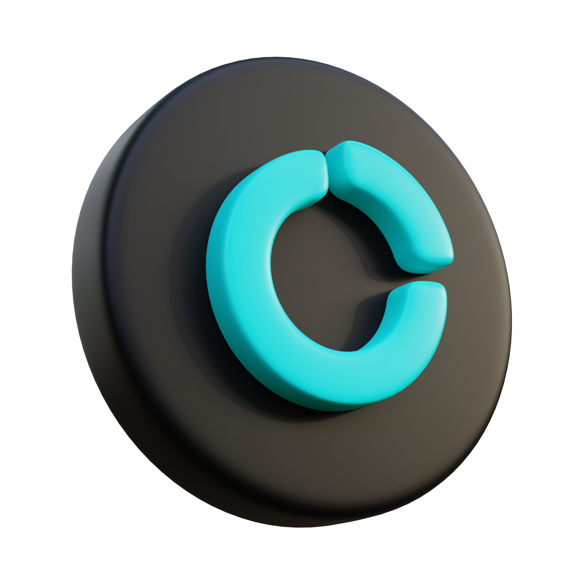 Pie Chart 3d Icon On Black Circle 29752616 Png