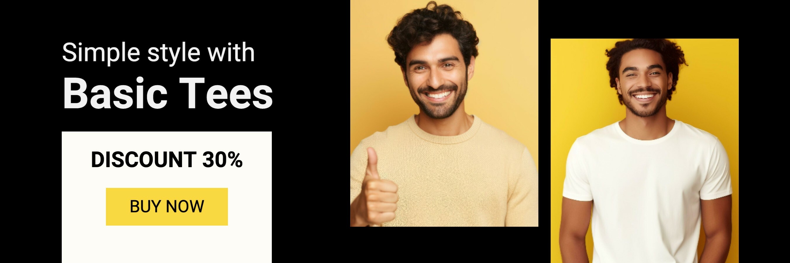 Yellow Simple Tees Discount Twitter Header 29765925 Template