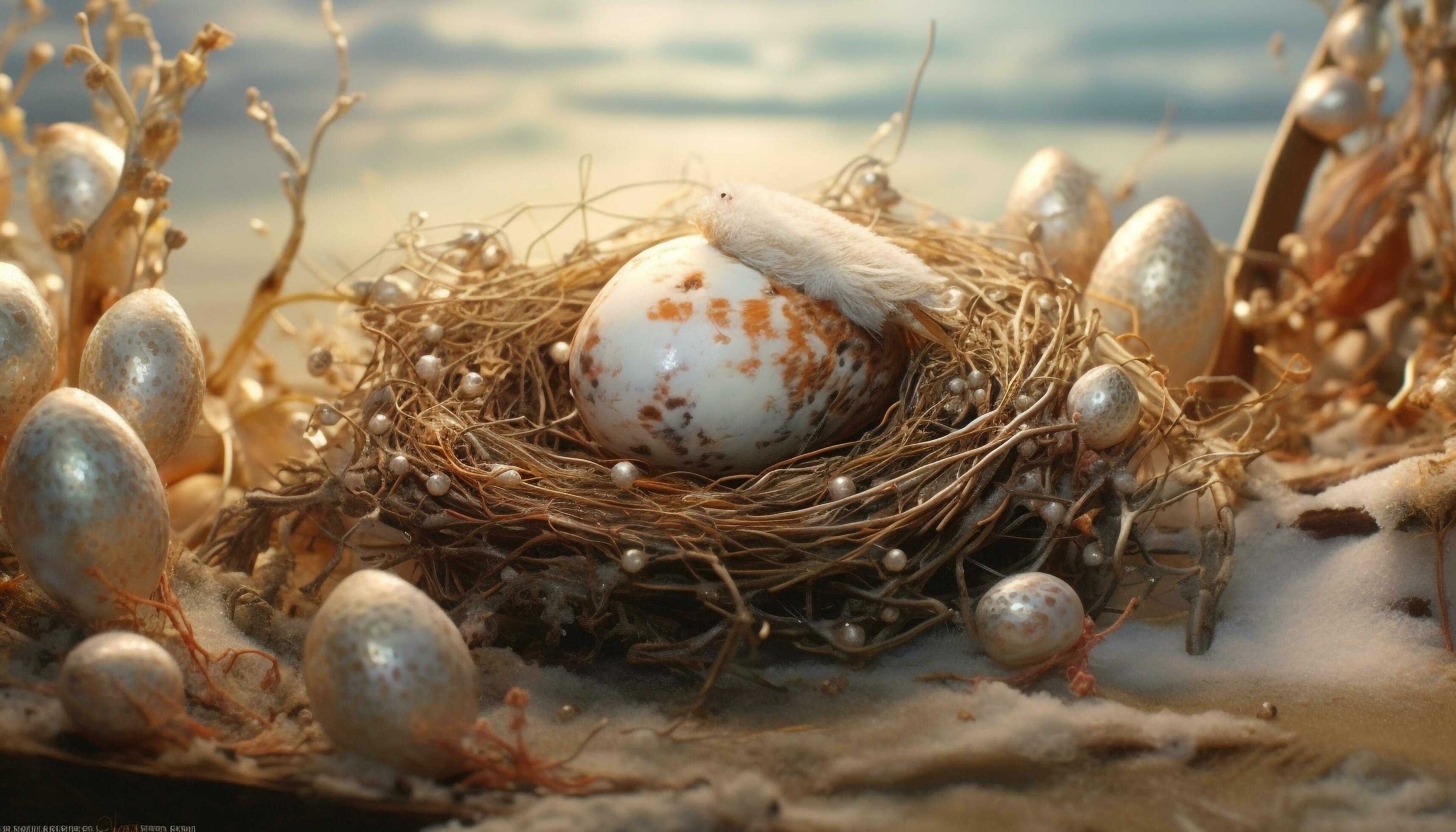 Nature celebration of new life animals in the wild, small and fragile generated by AI 29766393 ...