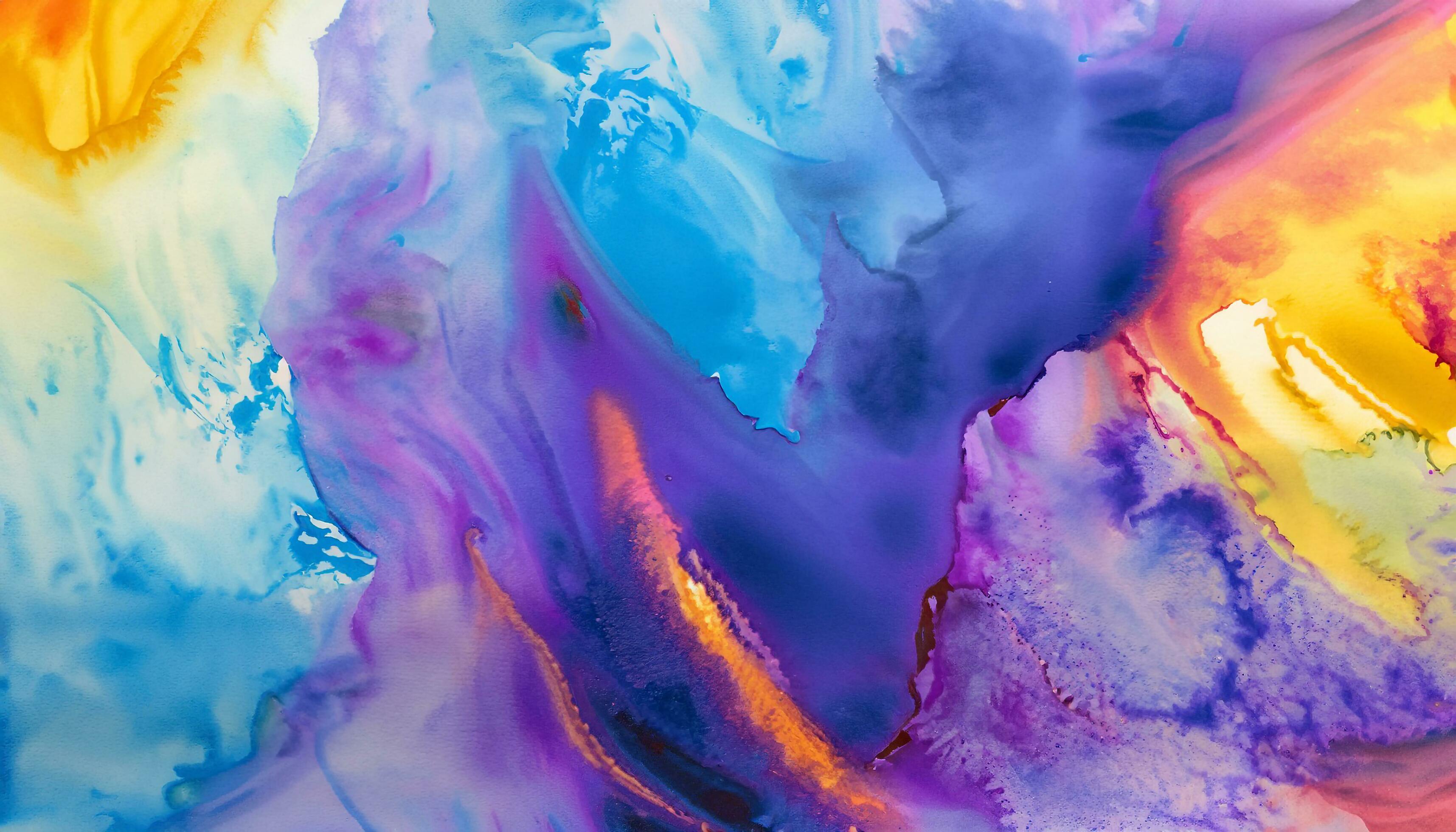 Abstract Multicolor Vibrant Watercolor Texture Background Ai Generated