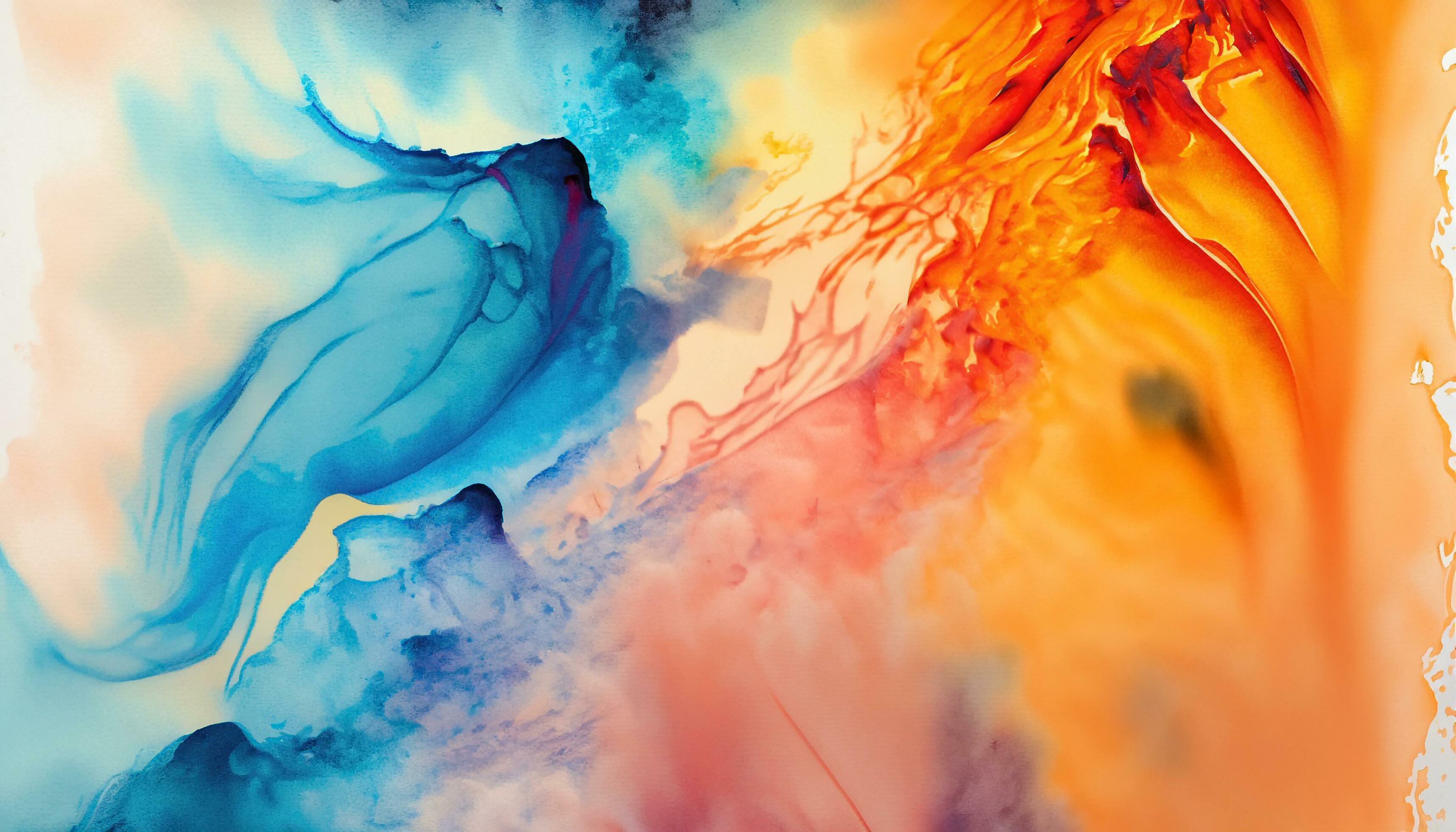 Abstract Multicolor Vibrant Watercolor Texture Background Ai Generated