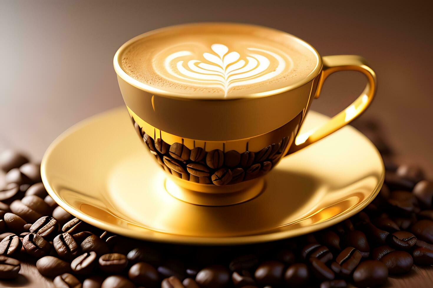 Coffee in Luxury Golden Color Cup AI Generated 29769733 Stock Photo at Vecteezy