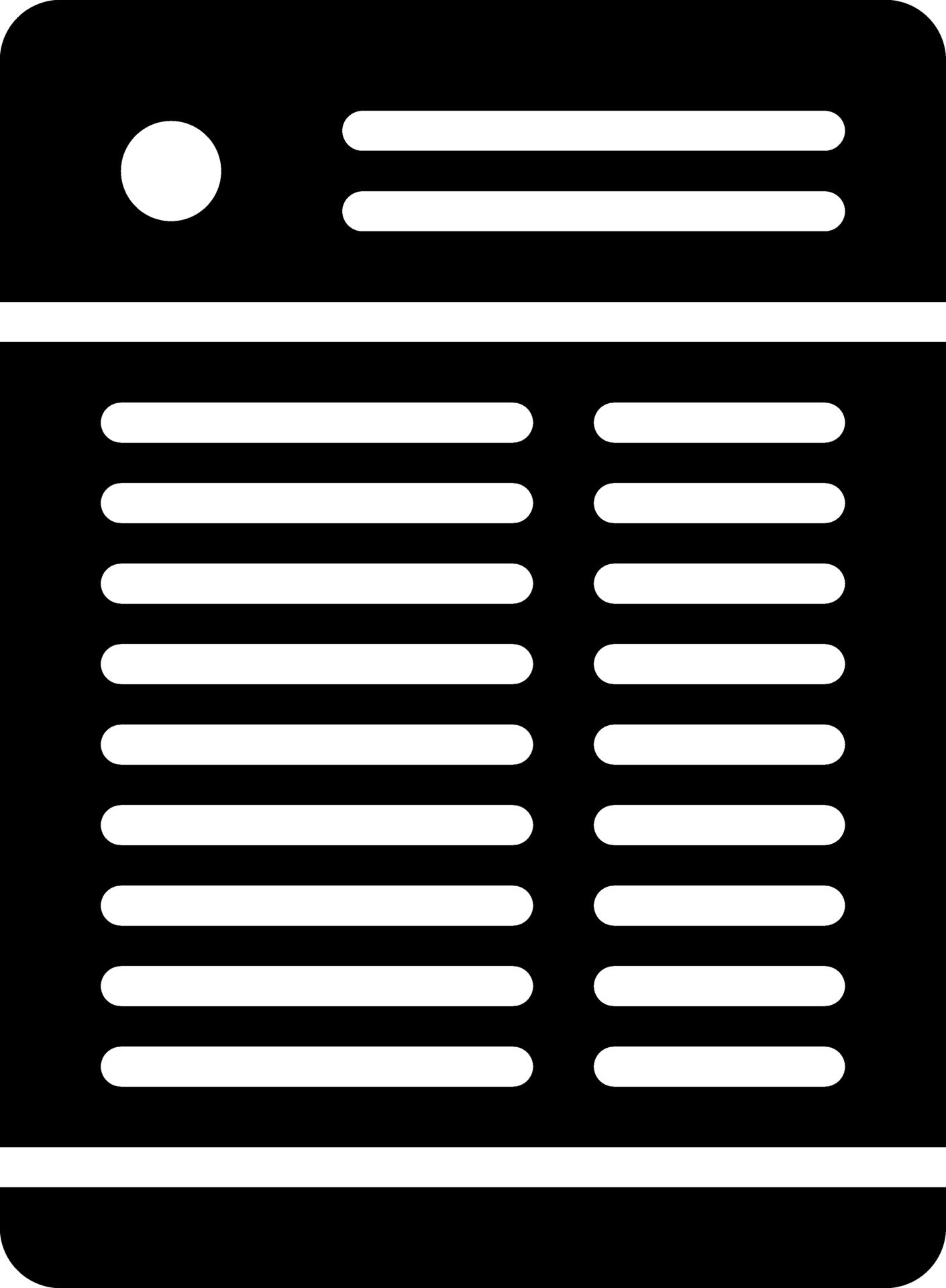 solid icon for transcripts 29779276 Vector Art at Vecteezy