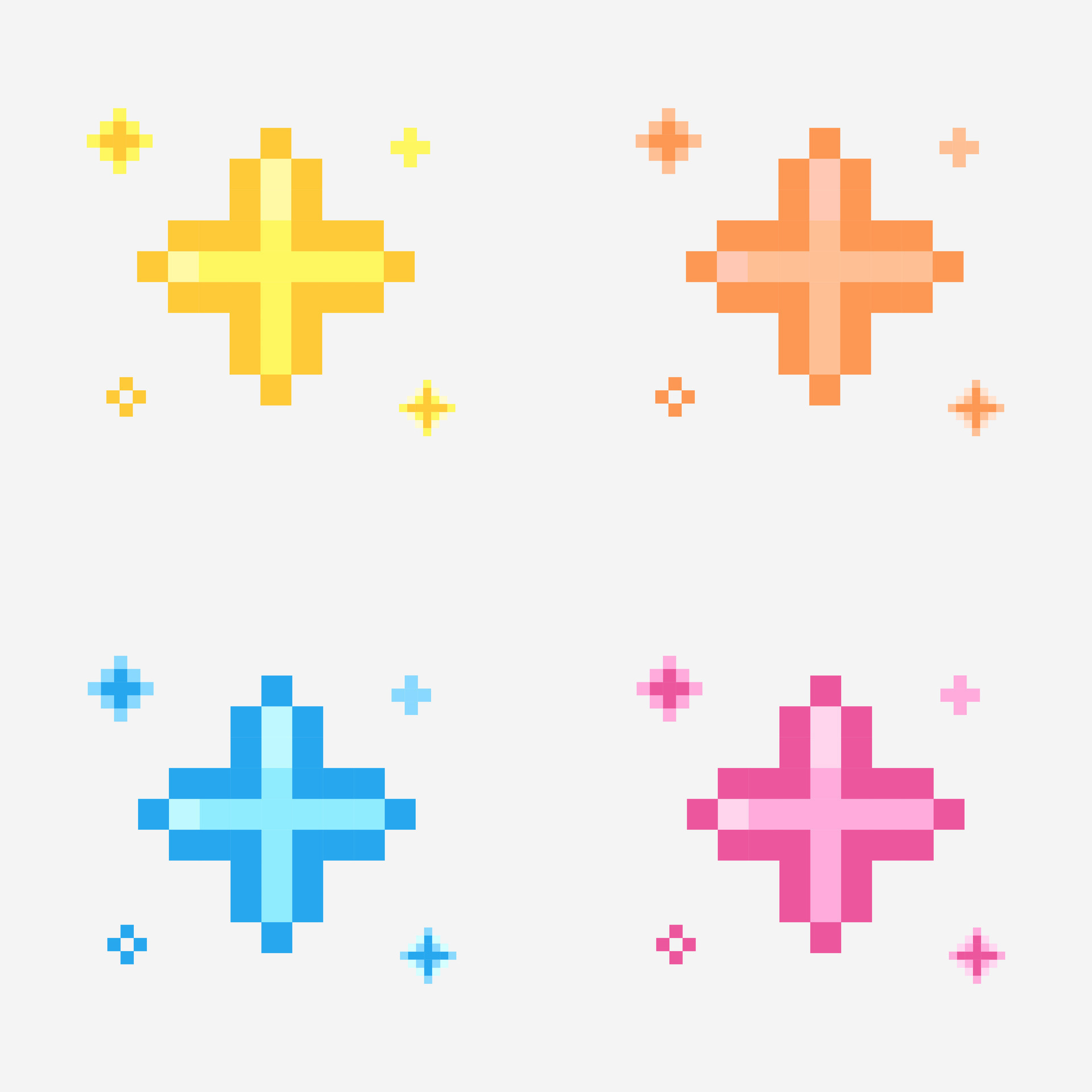 Adorable colorful pixel art sparkle glitter 29783157 Vector Art at Vecteezy