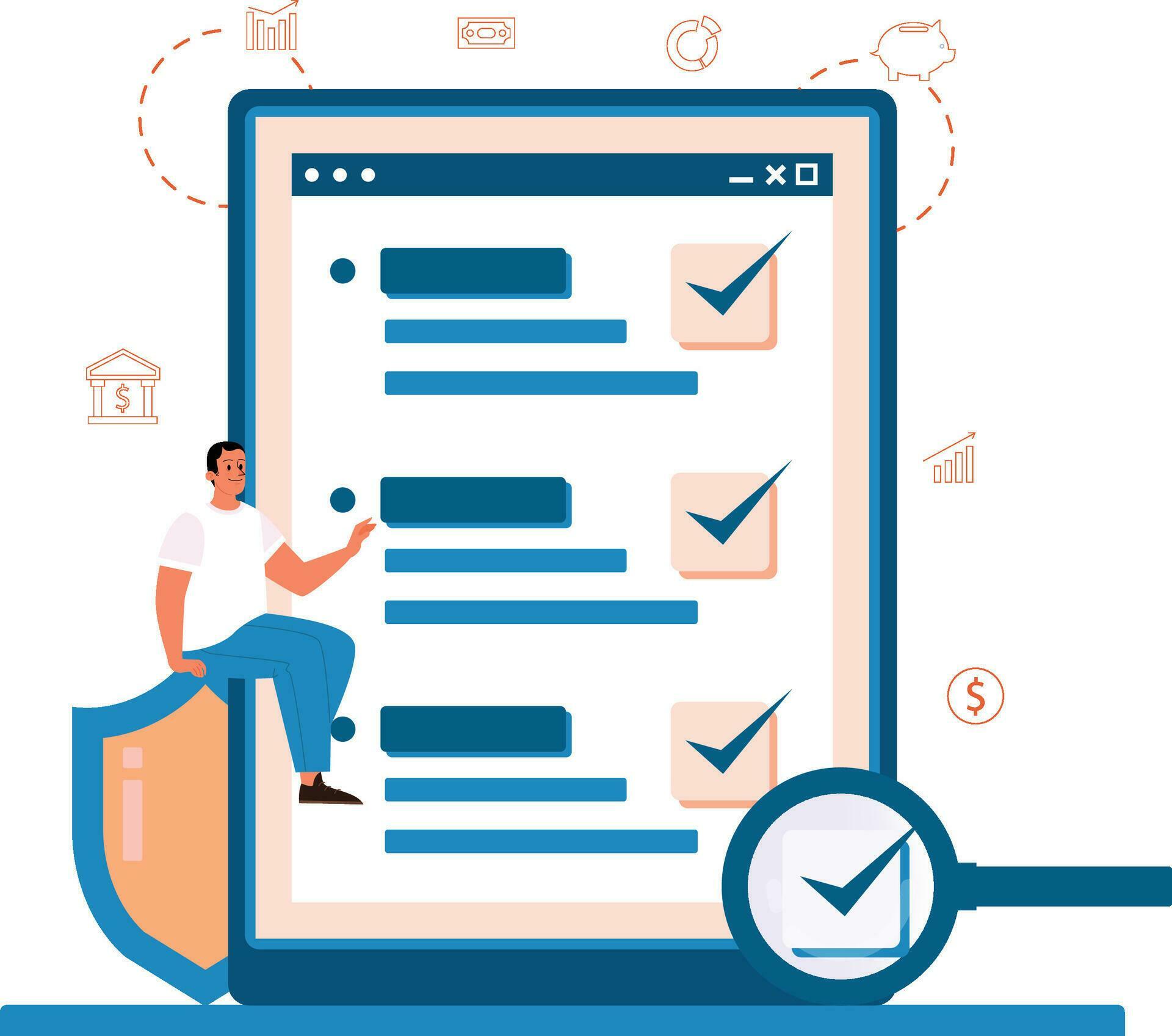 Checklist Search Vector 29786468 Vector Art at Vecteezy