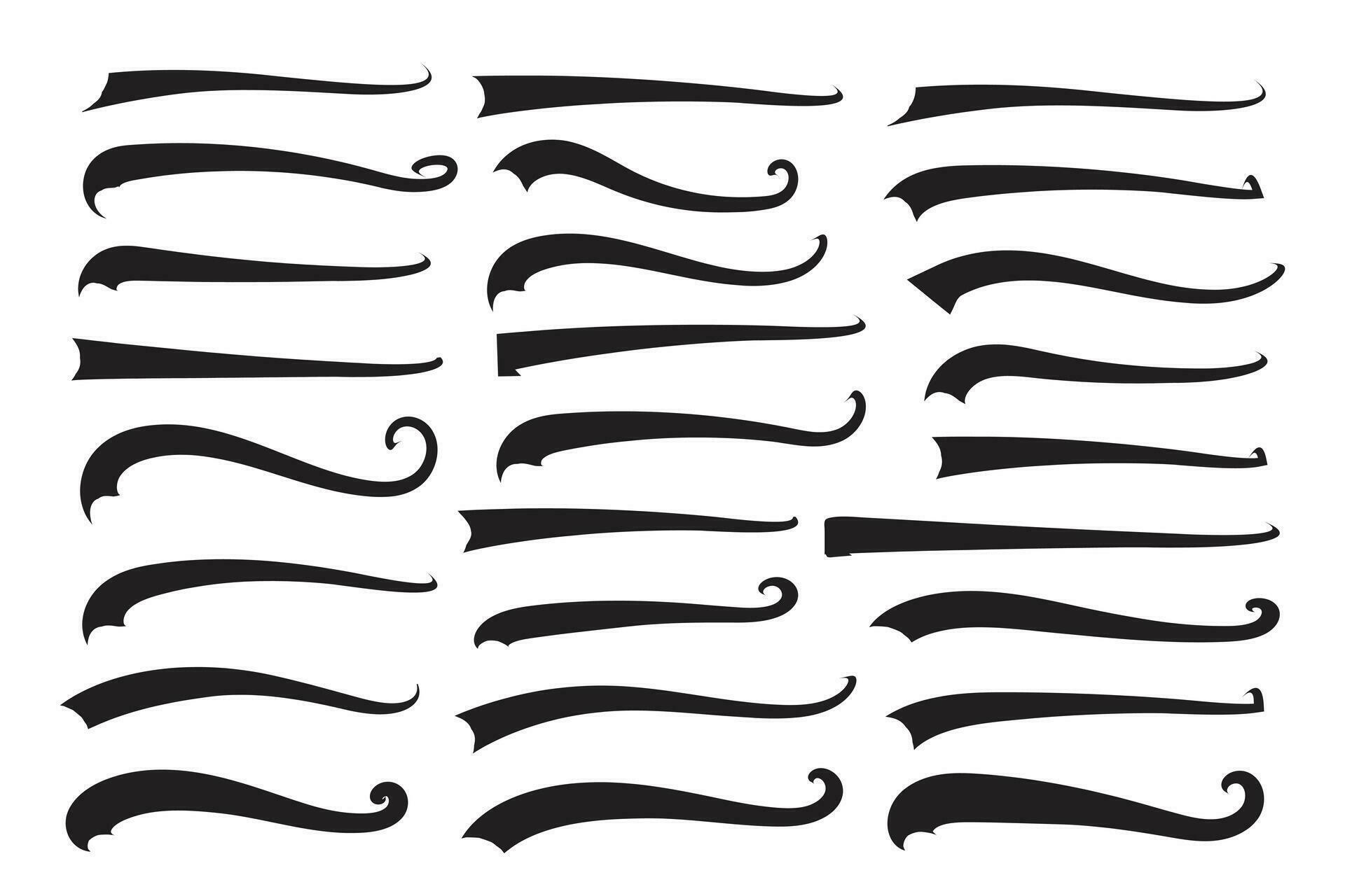 Text Tails Swoosh Baseball Sign, Typography font curve tail, font swoosh tail ornamental vector ...