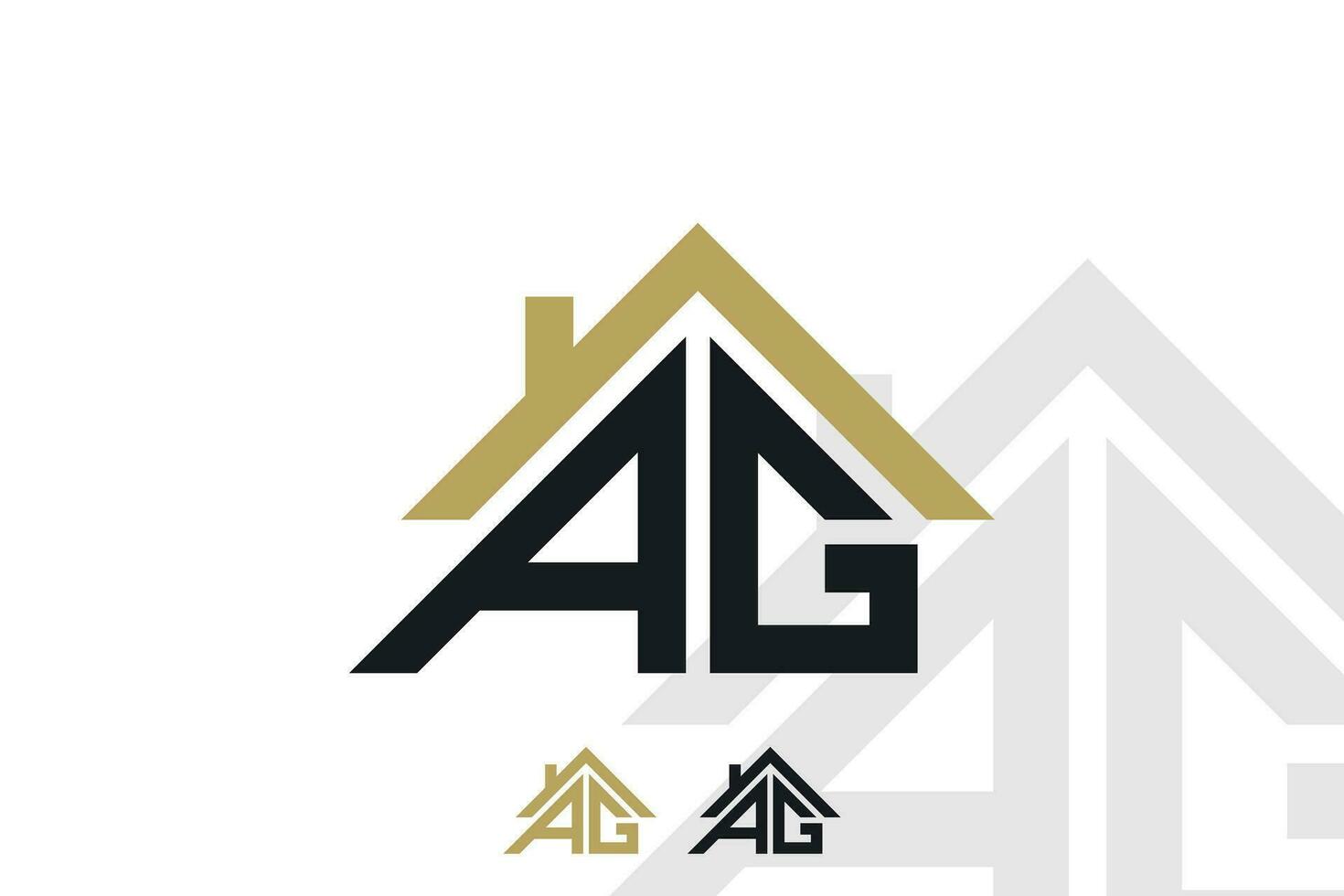 letter ag logo design with house illusration concept 29786759 Vector Art at Vecteezy