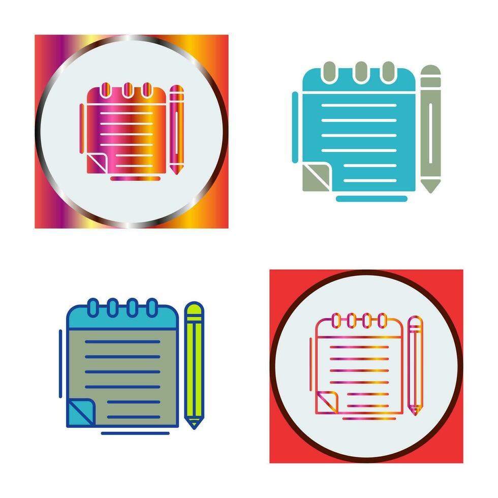 Notepad Vector Icon 29796071 Vector Art at Vecteezy