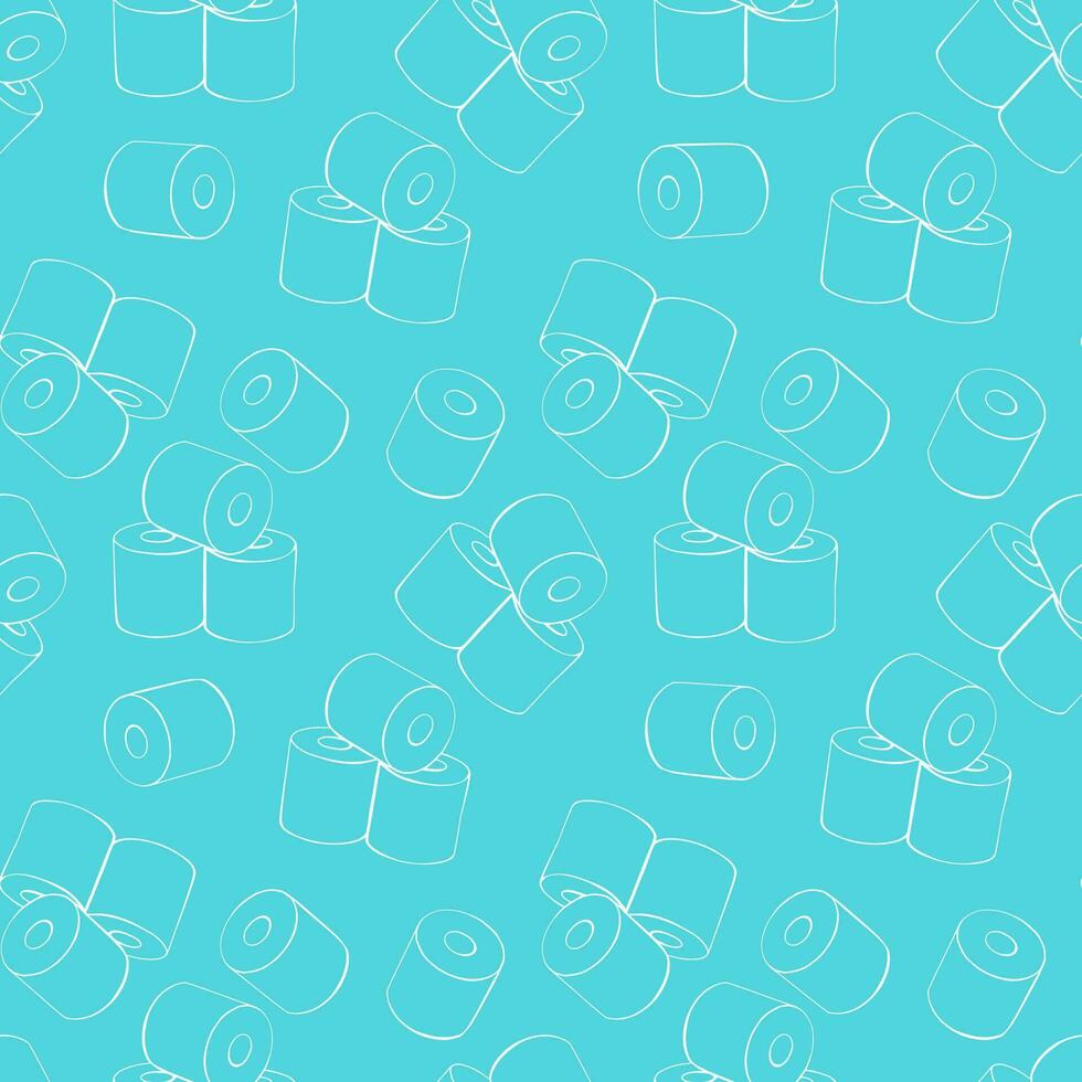 Toilet Paper Seamless Pattern Vector Flat Illustration 29796904 Vector