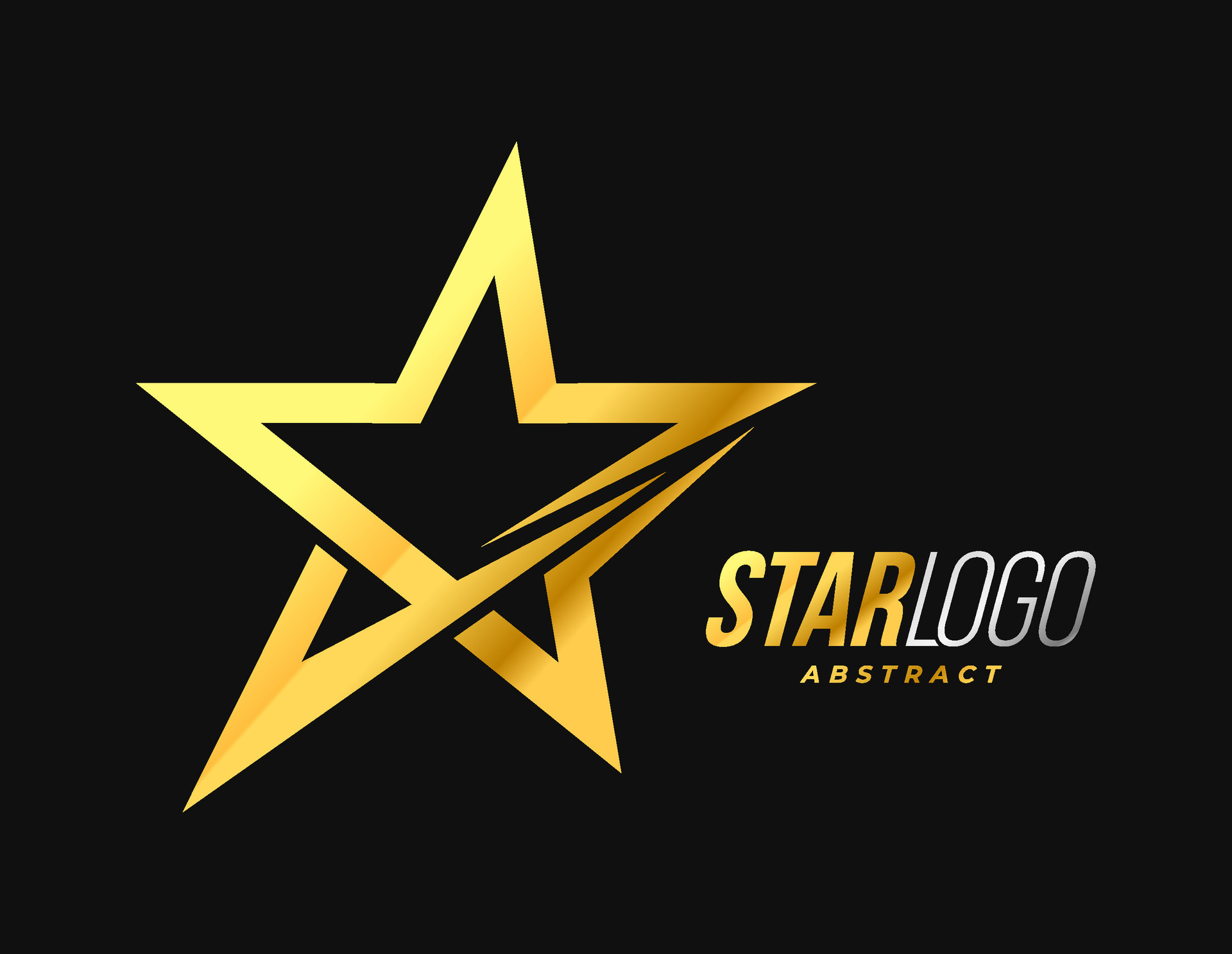 Luxury Abstract Gold Star logo design template. Trendy and Elegant ...
