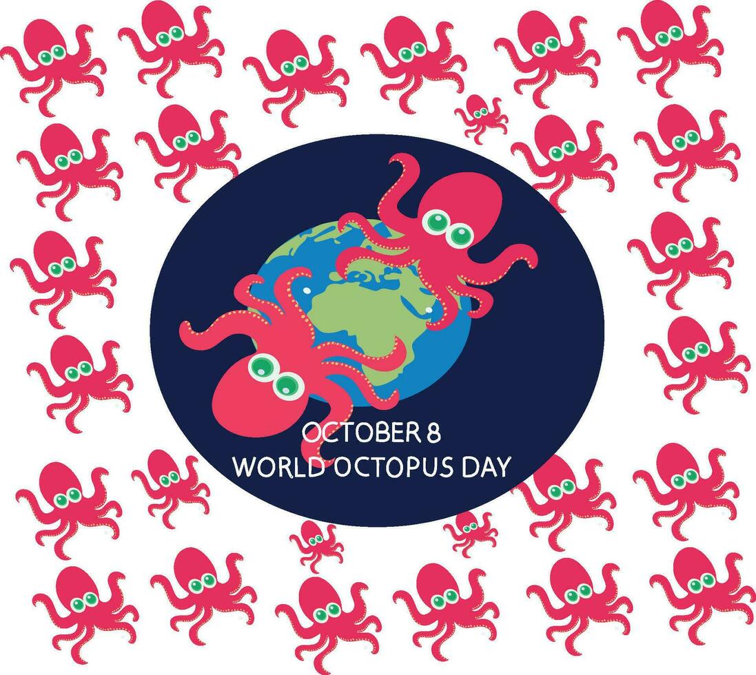 world octopus day 8 October. 29820048 Vector Art at Vecteezy