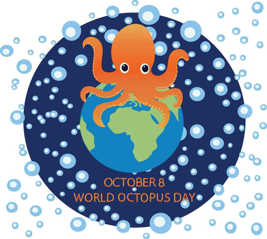 world octopus day 8 October. 29820053 Vector Art at Vecteezy