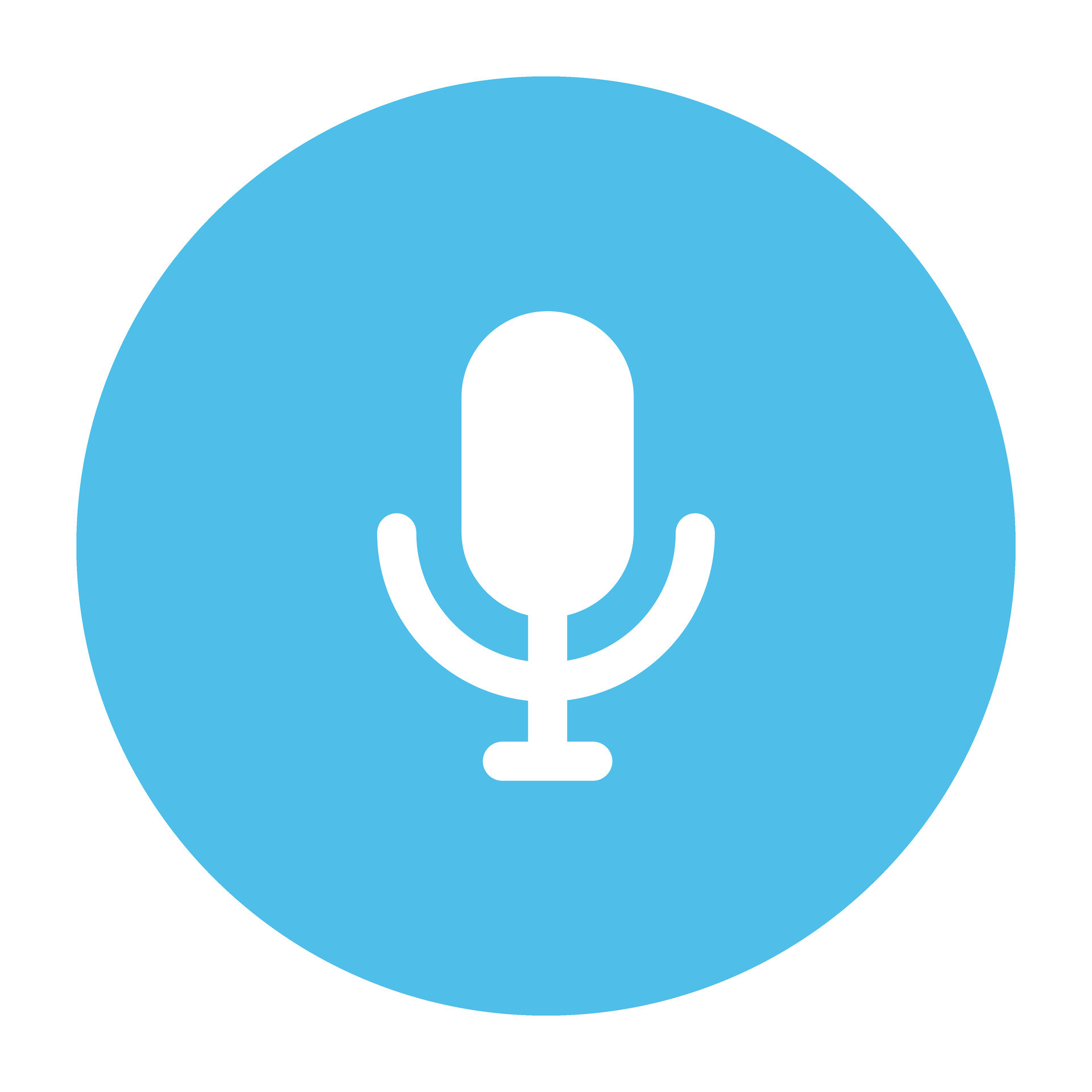 Voice recorder, colored circular icon of microphone 29824616 Vector Art ...