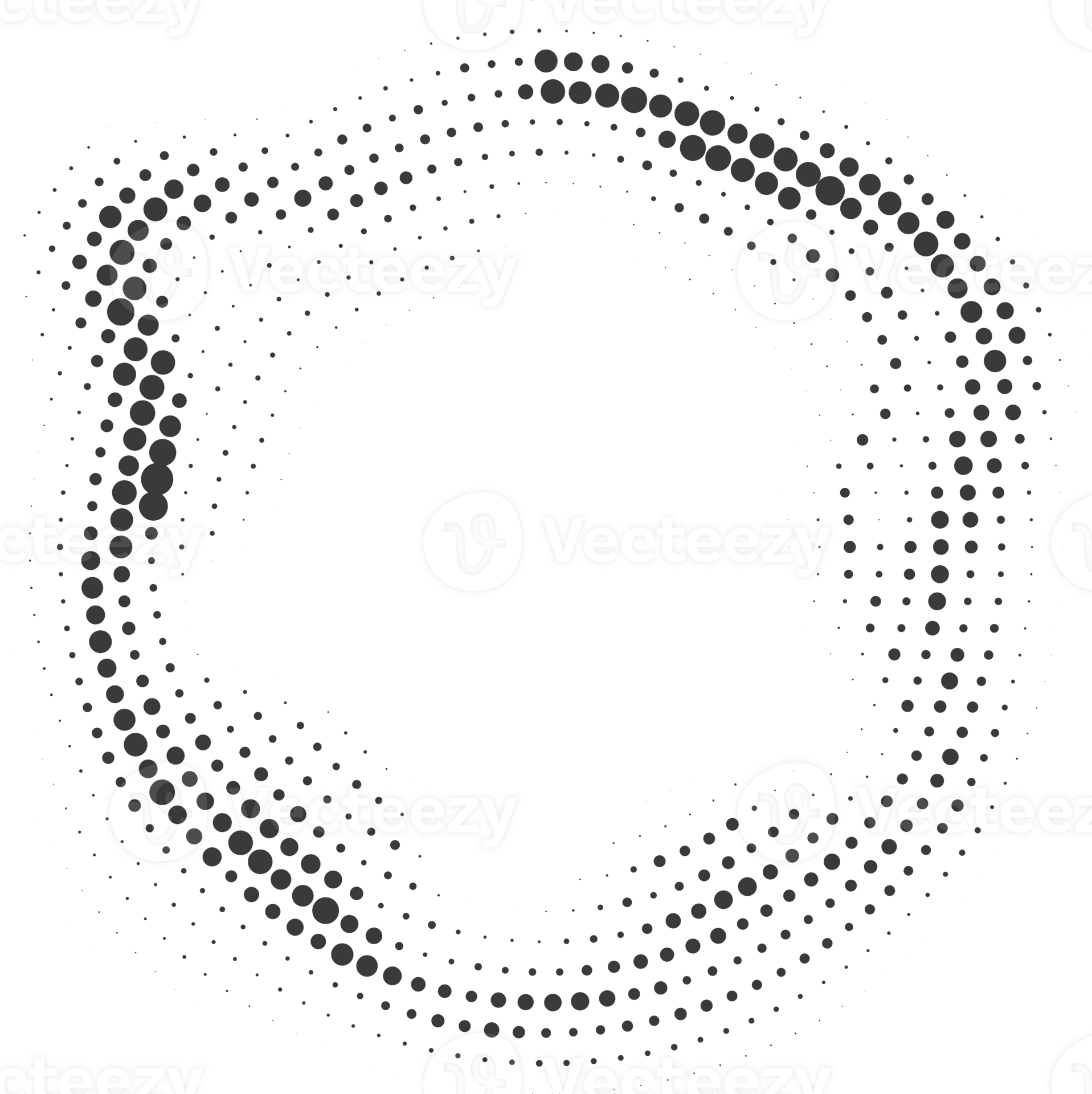 Dotted circle pattern. Abstract halftone round. Frame with random ...