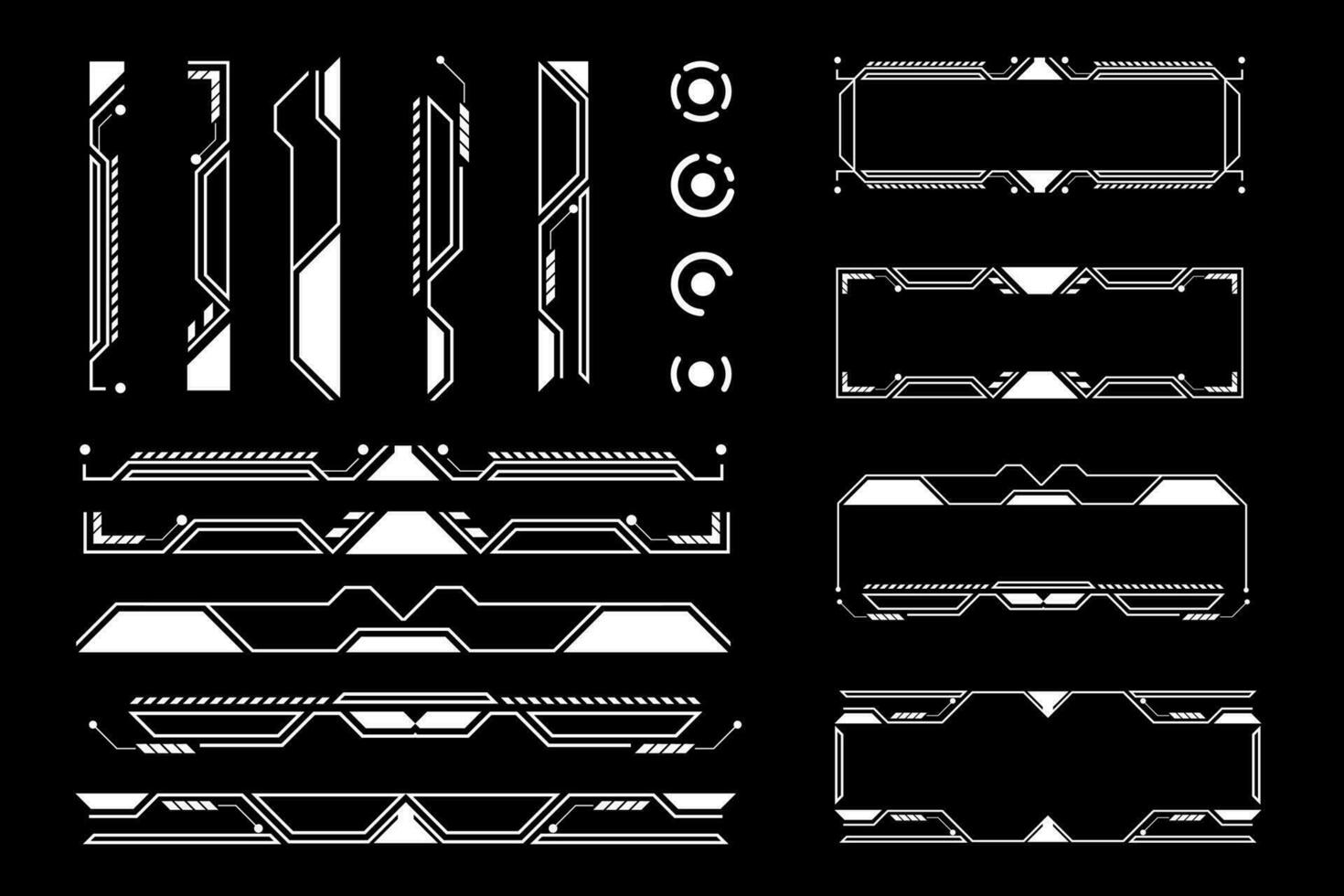 Futuristic sci fi interface element hud technology frame graphic vector design template 29827187 ...