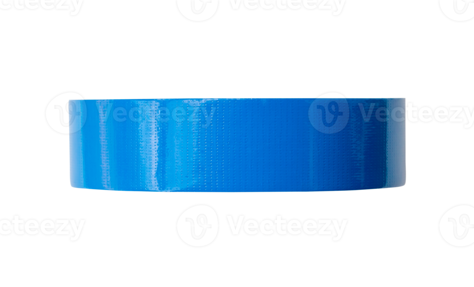 Top View Photo Of Blue Adhesive Tape Isolated With Clipping Path In Png File Format Close Up