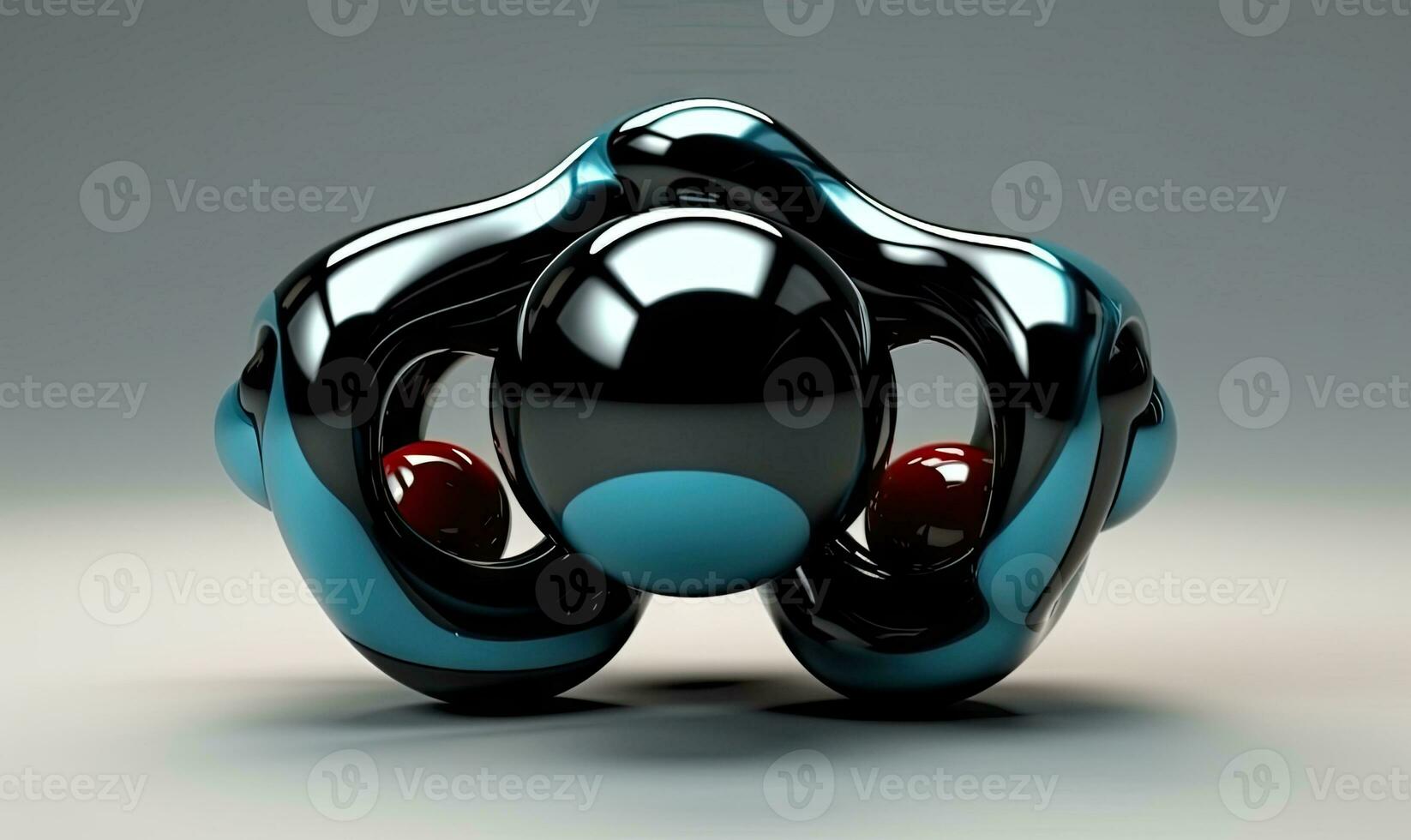 Futuristic Object Black On Background Abstract Shape Created Ai Tools