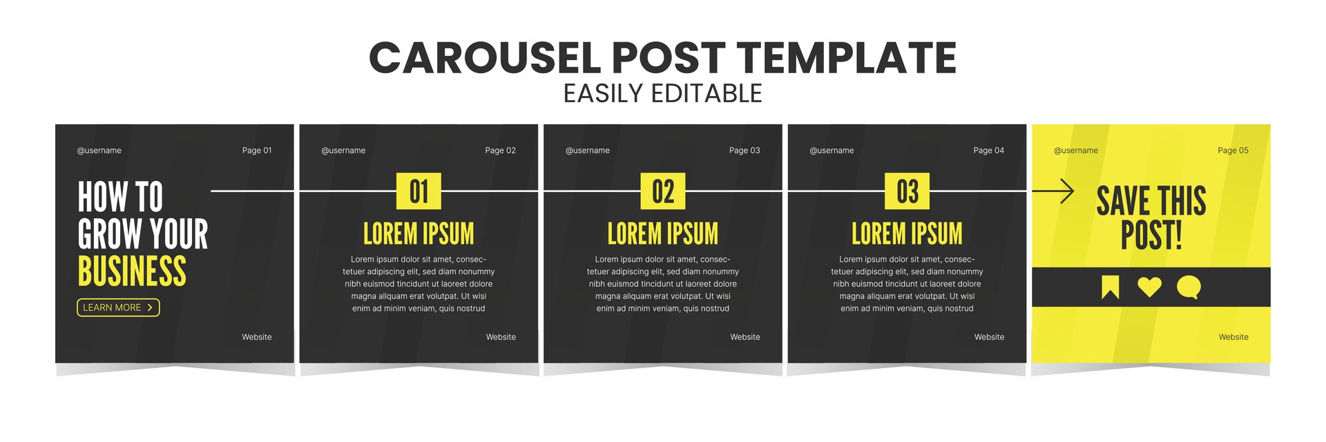 Editable Business carousel post for social media use. Instagram ... Editable Business carousel post for social media use. Instagram ...