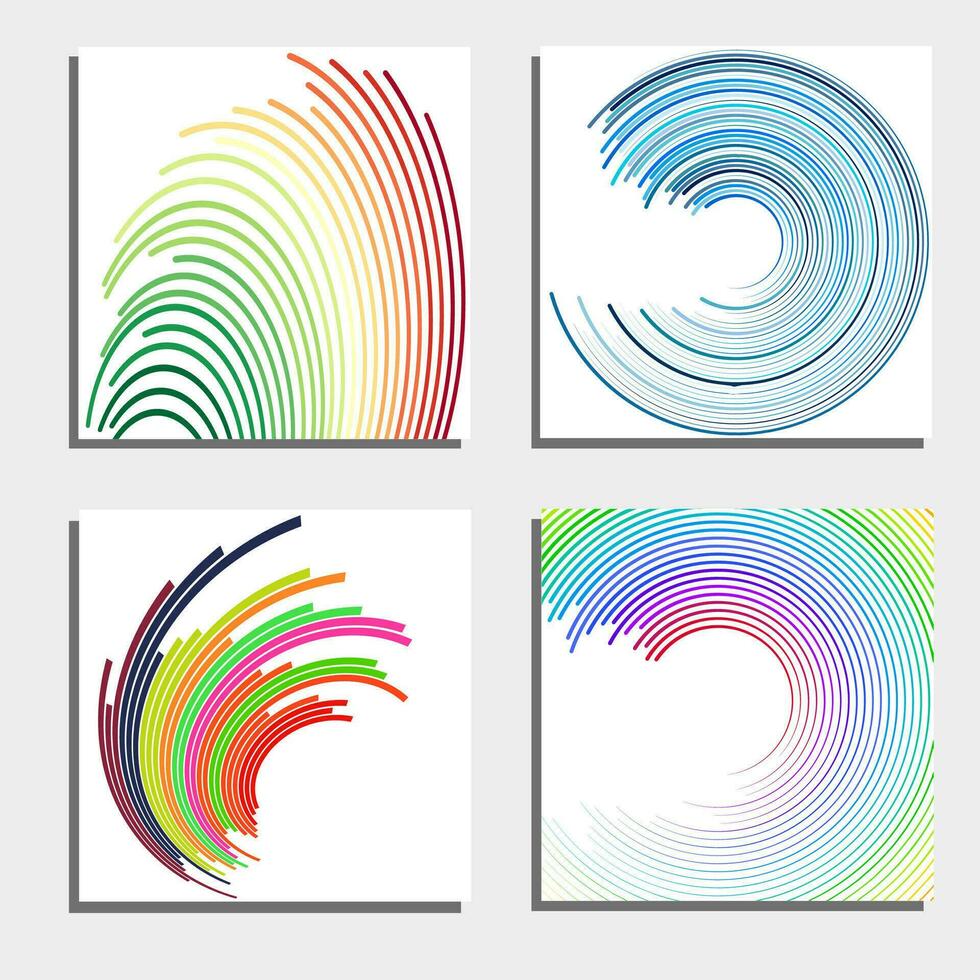 Set of four beautiful abstract backgrounds. Vector illustration ...