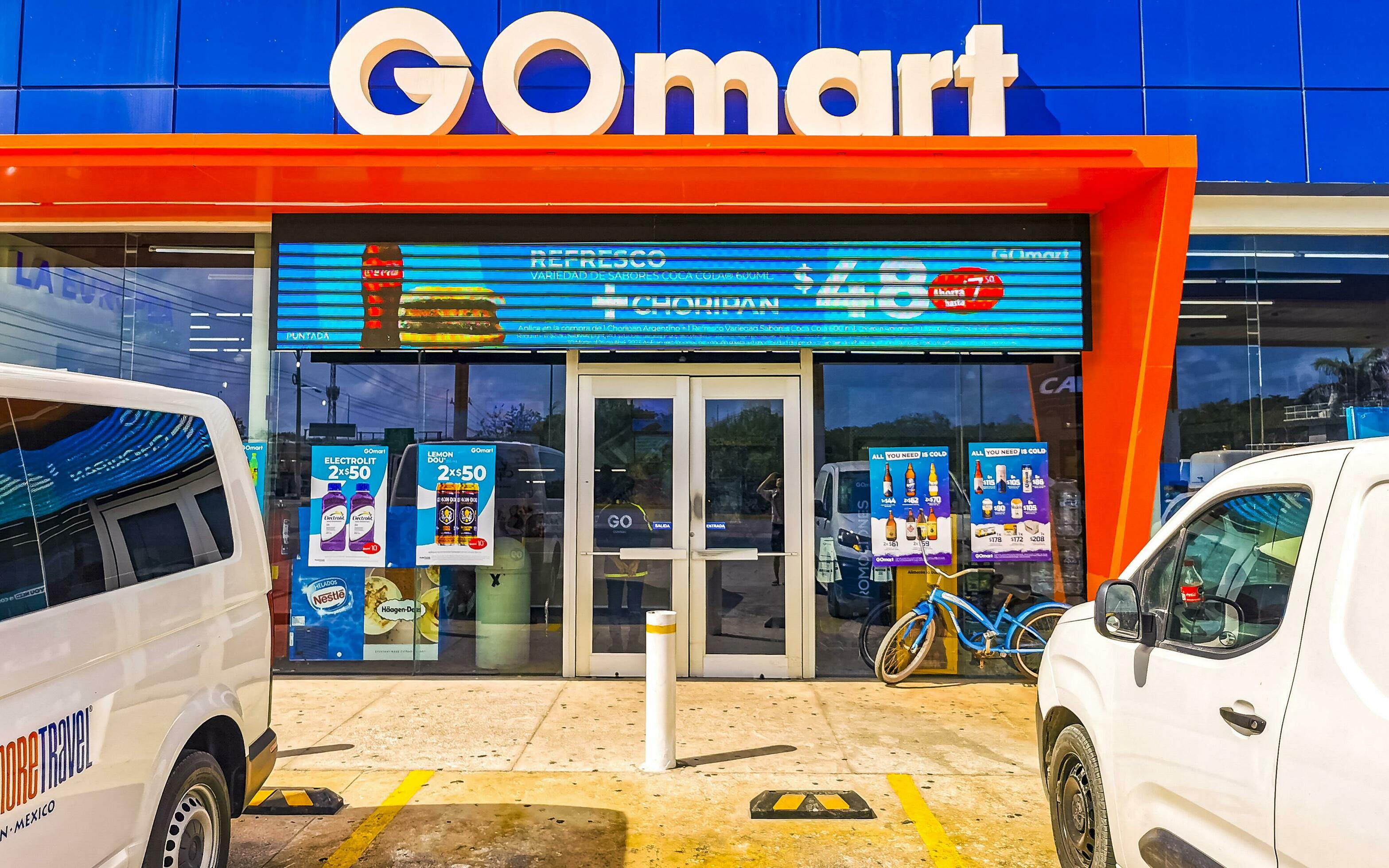 Playa del Carmen Quintana Roo Mexico 2023 Mexican Go Mart Gomart shop store petrol gas station ...