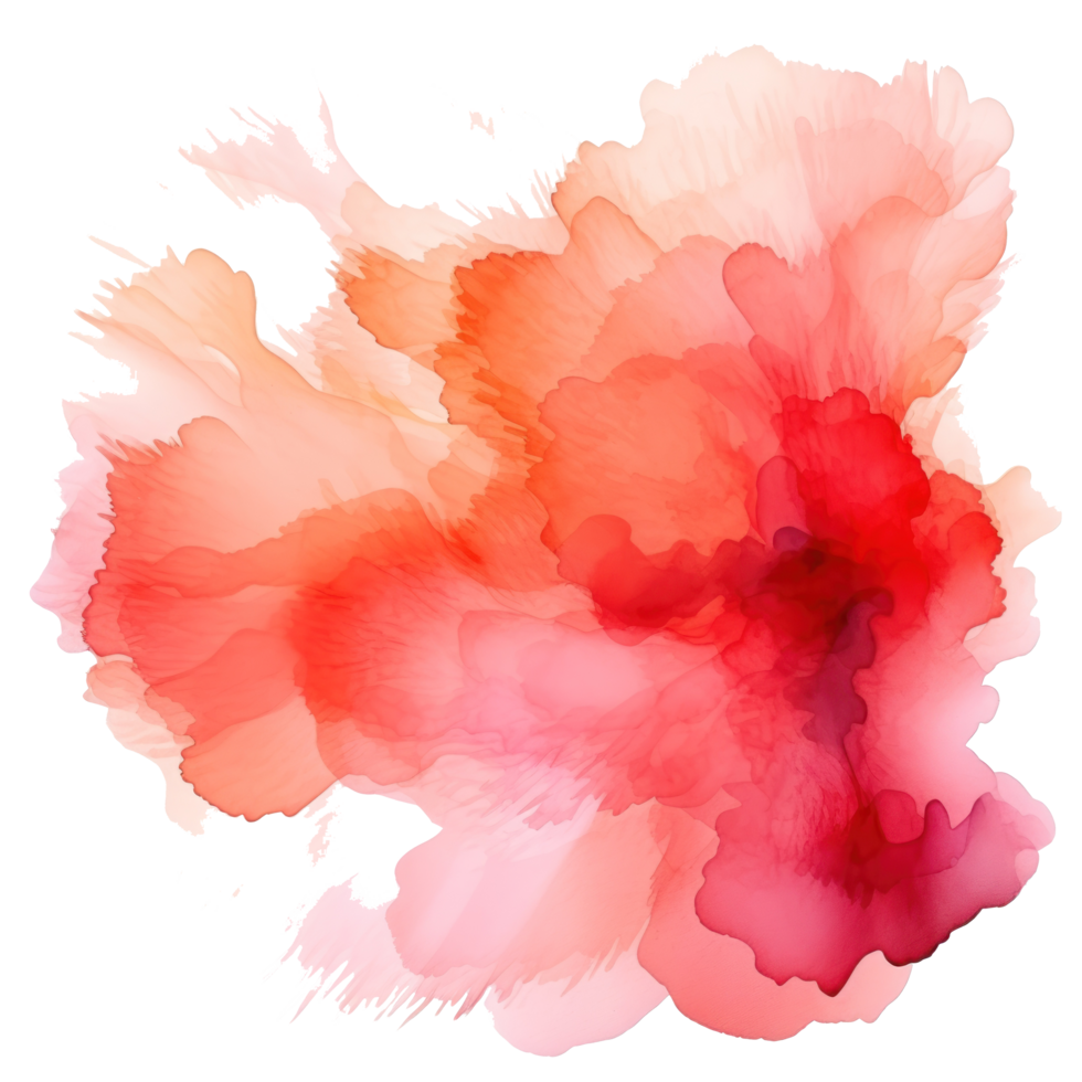 Pink and orange abstract watercolor shape isolated 29847052 PNG
