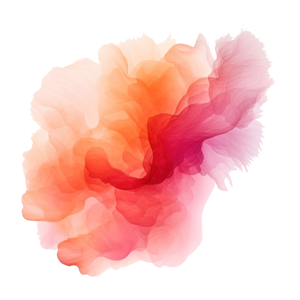 Pink and orange abstract watercolor shape isolated 29847058 PNG