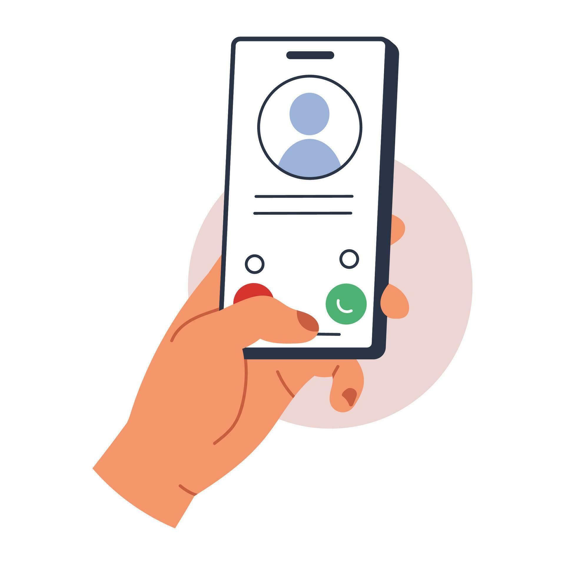 hands holding phone. Scrolling smartphone, app mail, application photo. cellphone camera. Flat ...