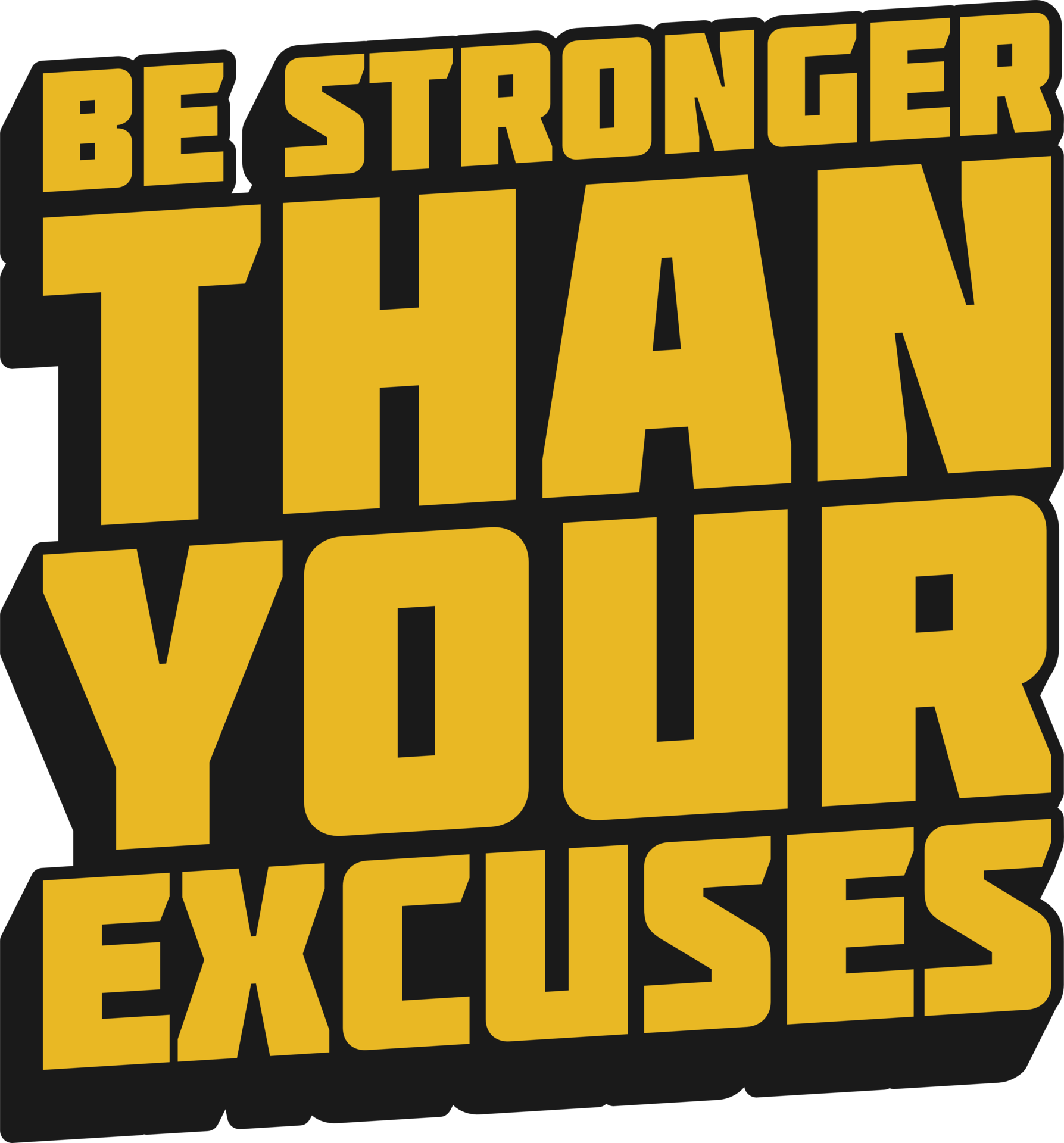 Be Stronger Than Your Excuses Motivational Quote For T Shirt Mug Or