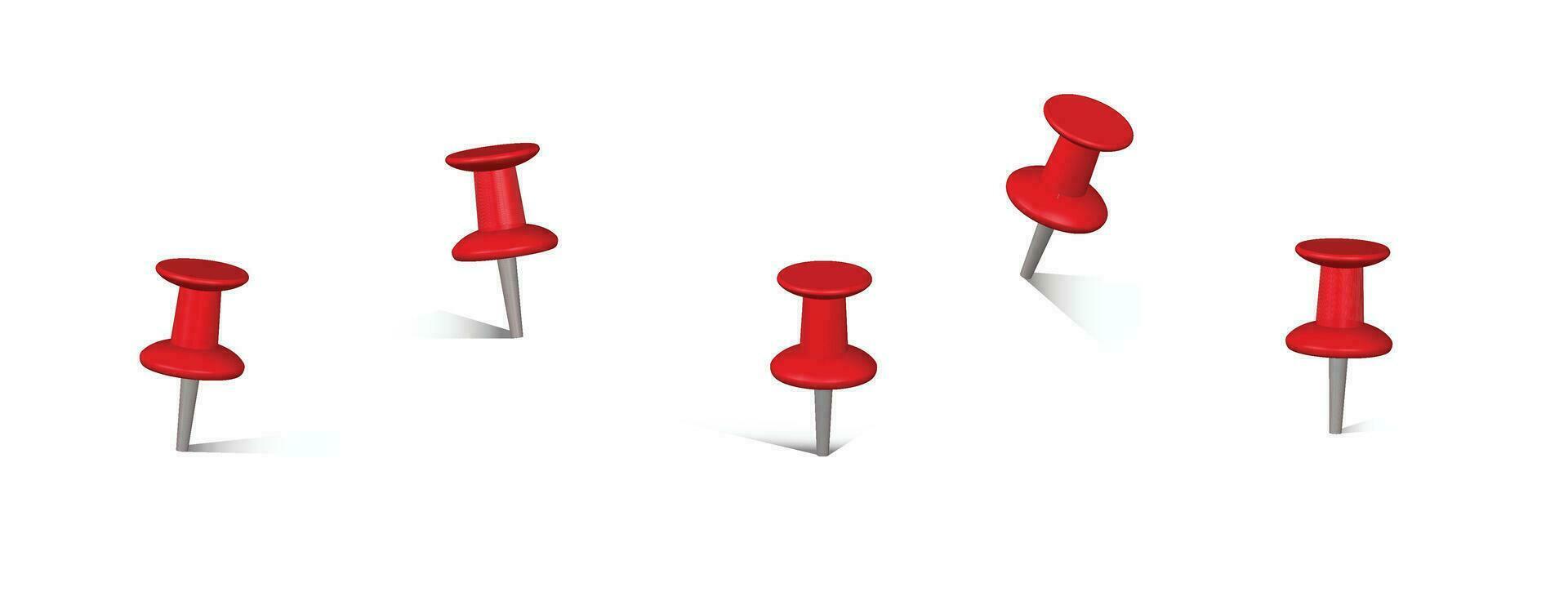 Pin design. Realistic vector plastic glossy red push pin 3D vector icon ... Pin design. Realistic vector plastic glossy red push pin 3D vector icon ...
