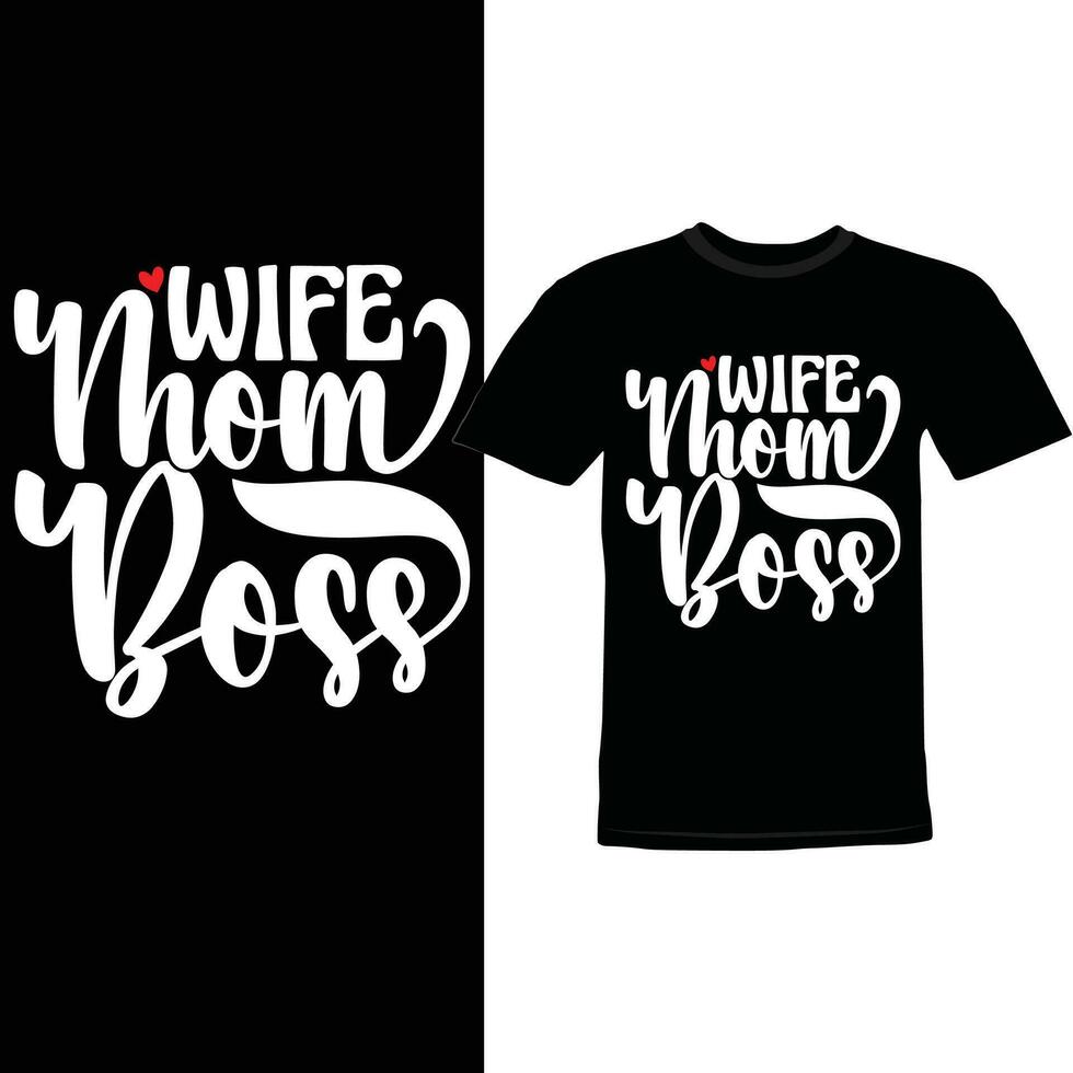 Wife Mom Boss Feminism Mothers Day Greeting Women T For Mother