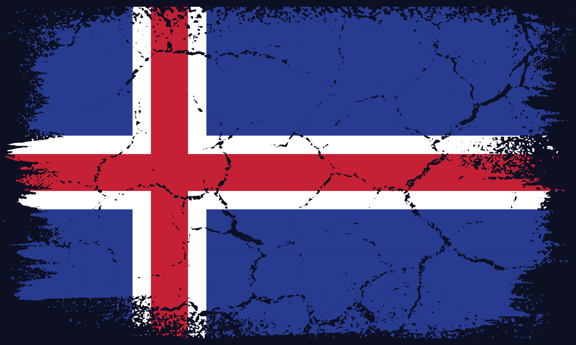 Free Vector Flat Design Grunge Iceland Flag Background 29872246 Vector ...