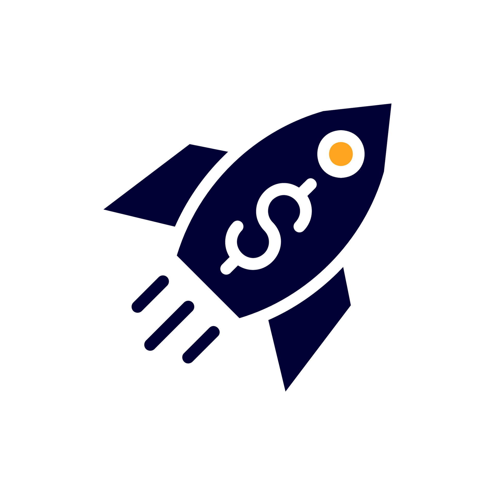 Rocket icon solid orange black business symbol illustration. 29873324 ...
