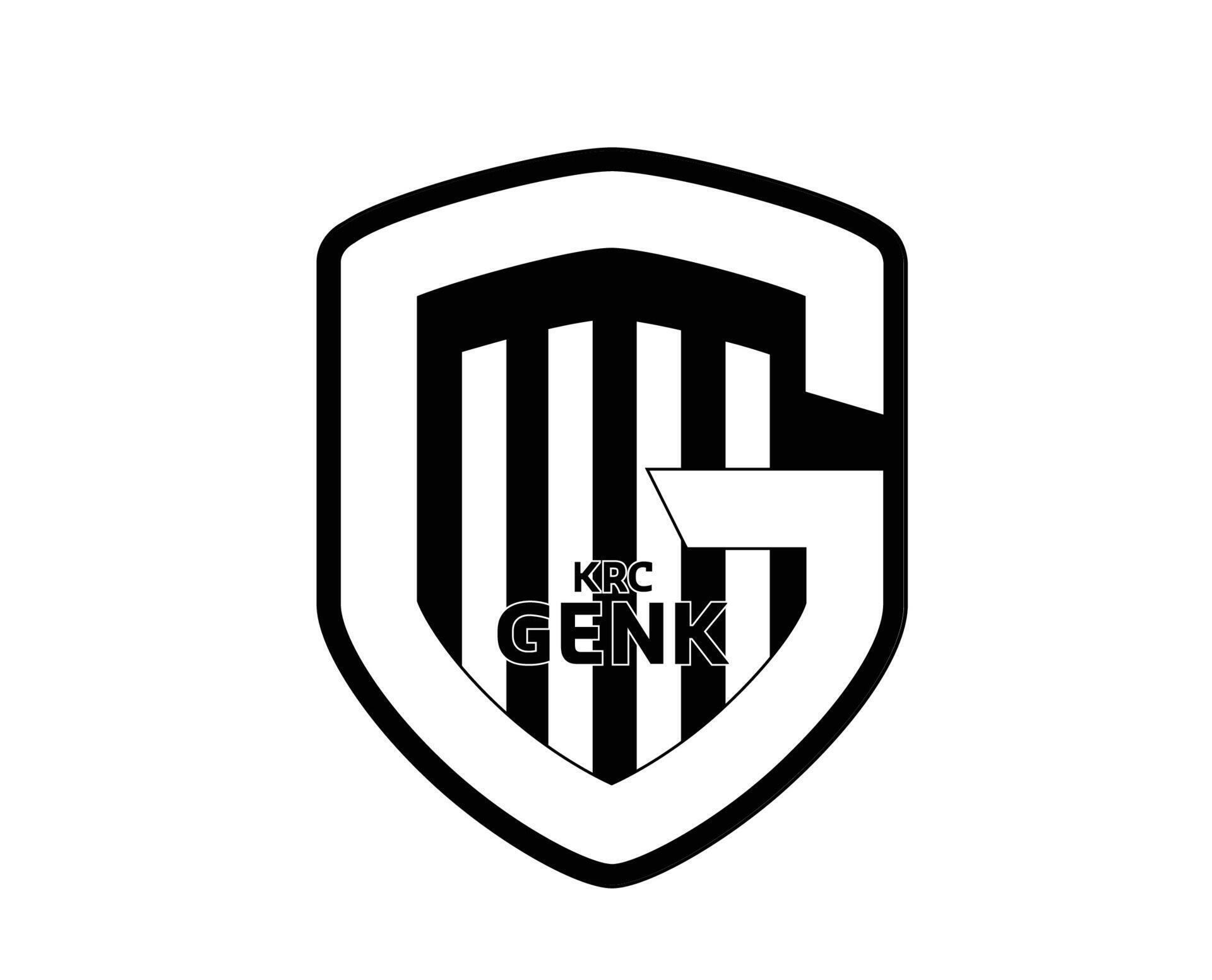 KRC Genk Club Logo Symbol Black Belgium League Football Abstract Design Vector Illustration ...