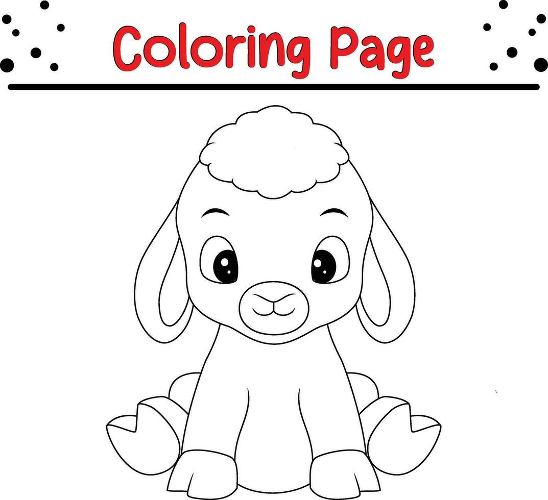 Cute Baby Cow cartoon coloring page. Animal illustration vector. For ...