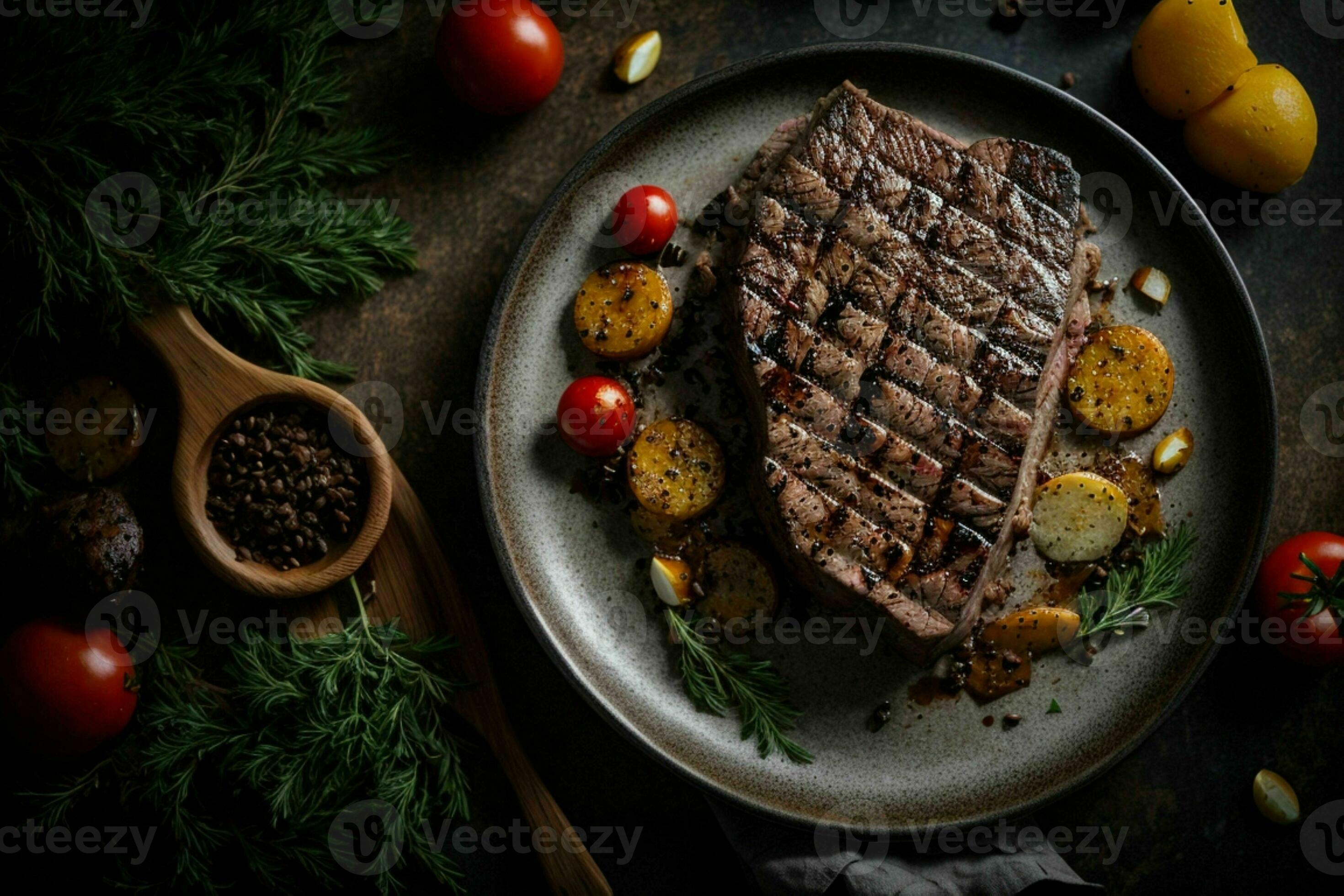 Grilled beef steak. AI Generative Pro Photo 29879052 Stock Photo at ...