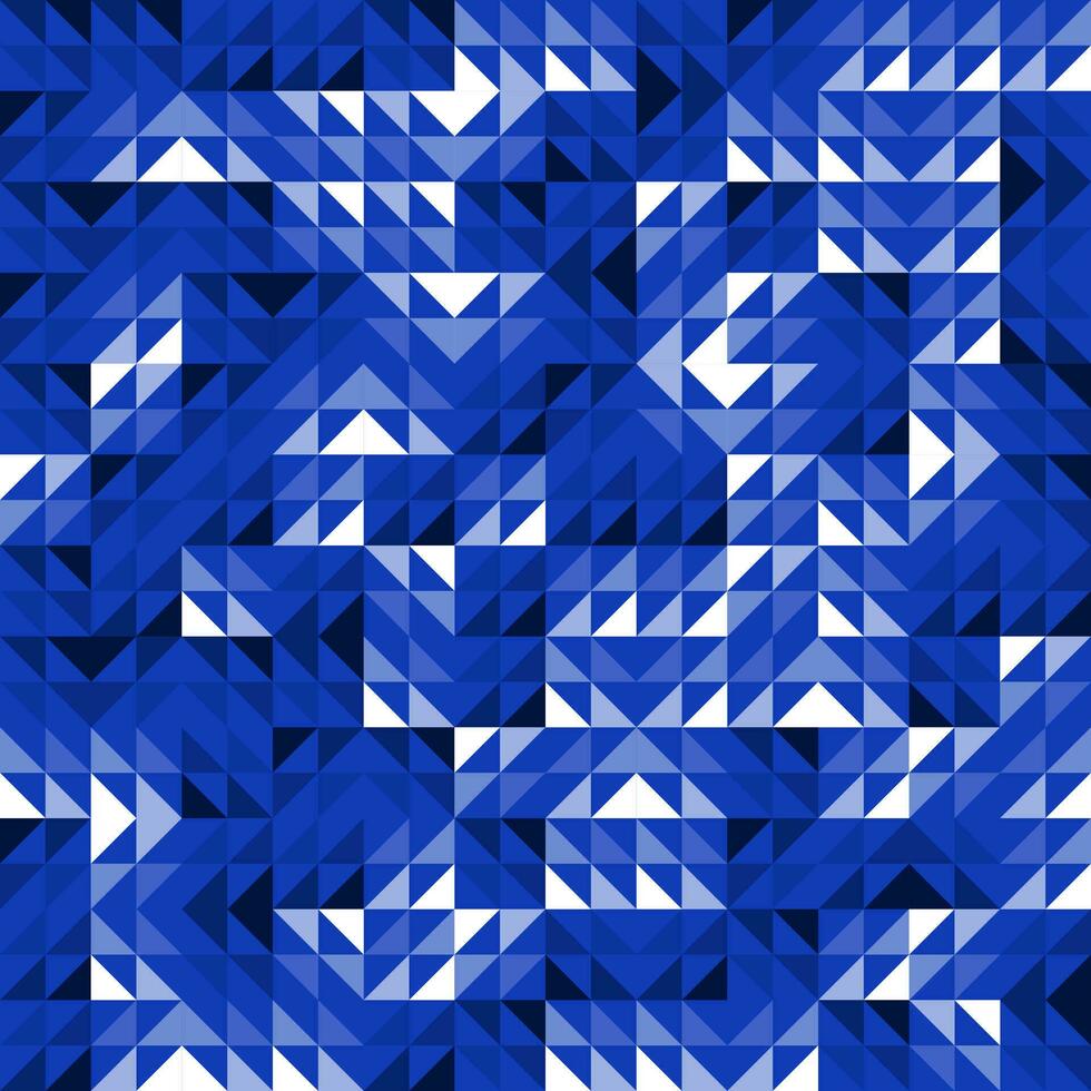 Seamless Blue Geometric Vector Pattern with Triangles. Modern and ...
