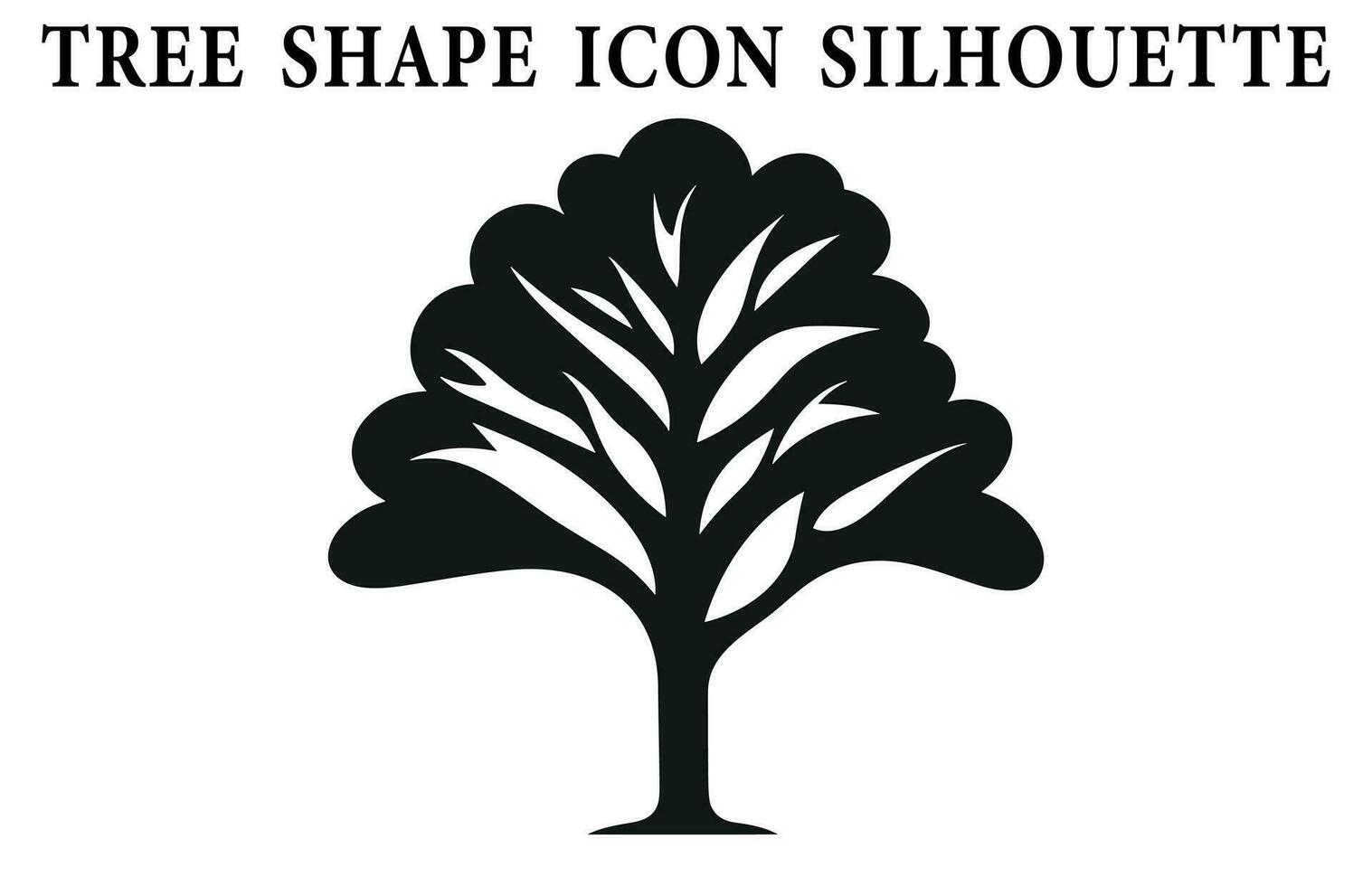 Free Tree Icon silhouette Clipart bundle, Set of Trees silhouette ...