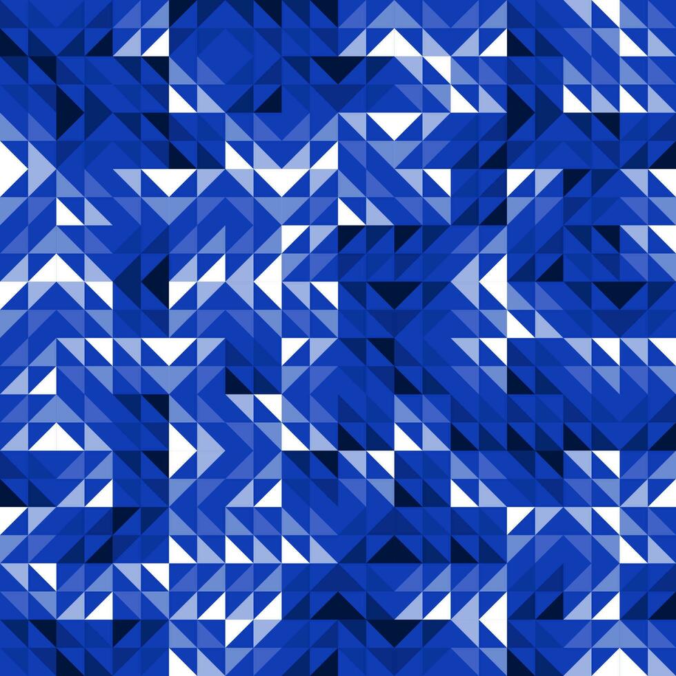 Seamless Blue Geometric Vector Pattern with Triangles. Modern and ...