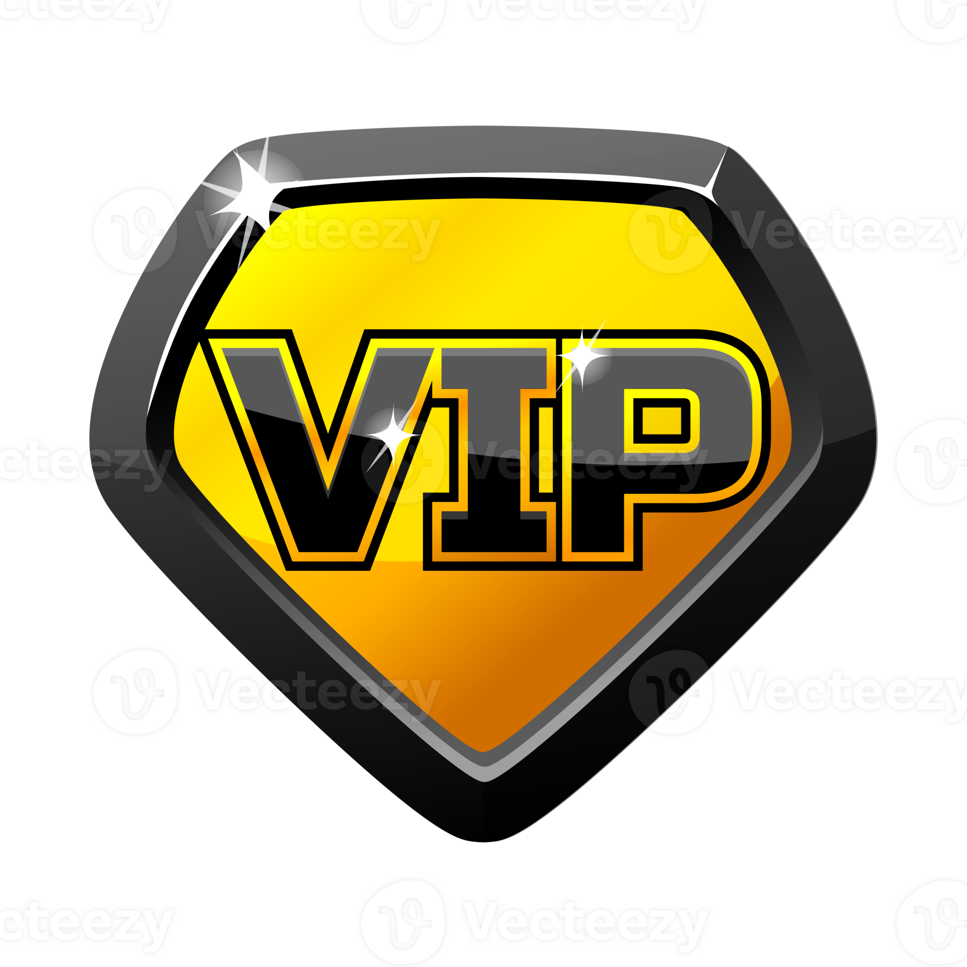 Golden-black VIP icon. VIP Badge 29881318 PNG