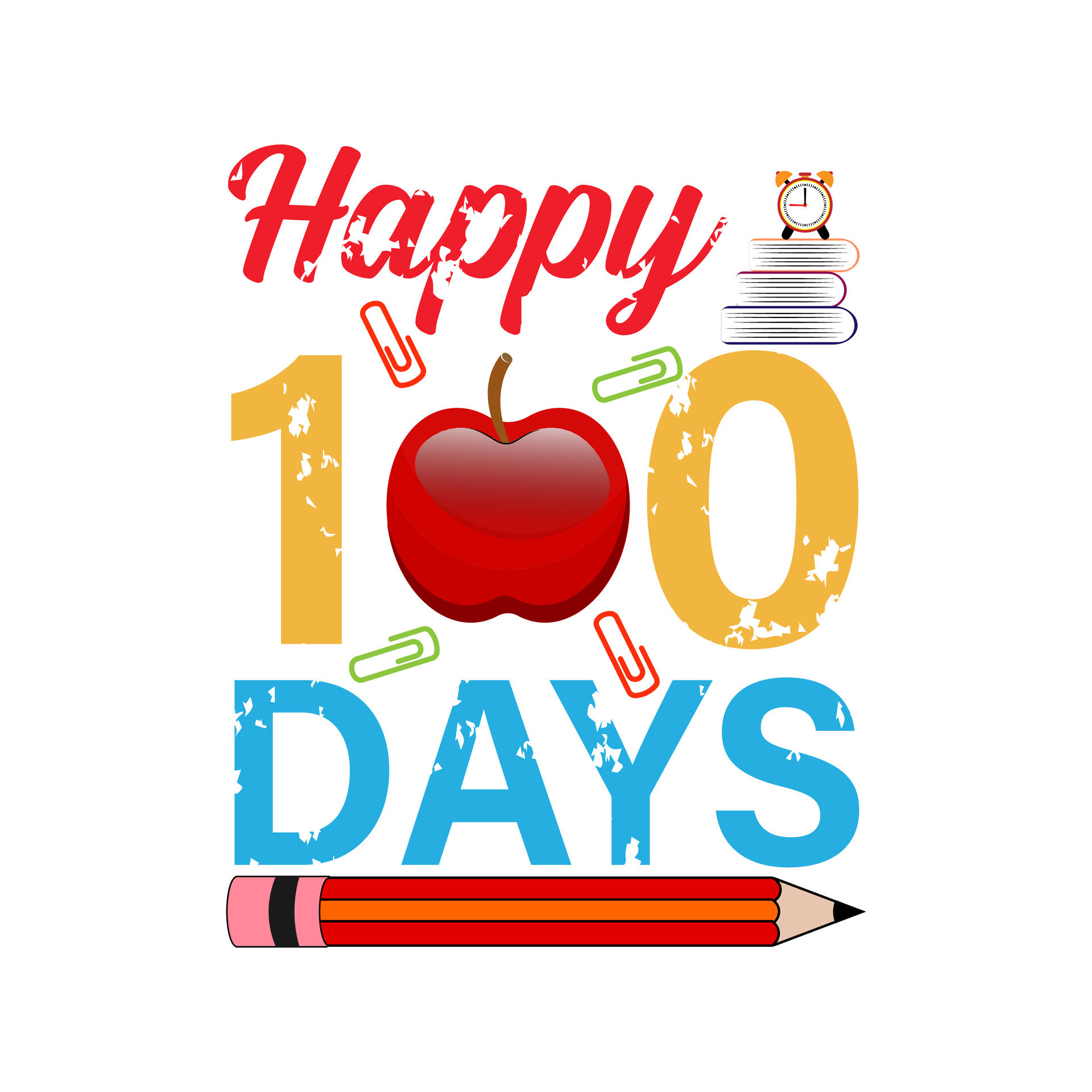 Happy 100 days 29882937 Vector Art at Vecteezy
